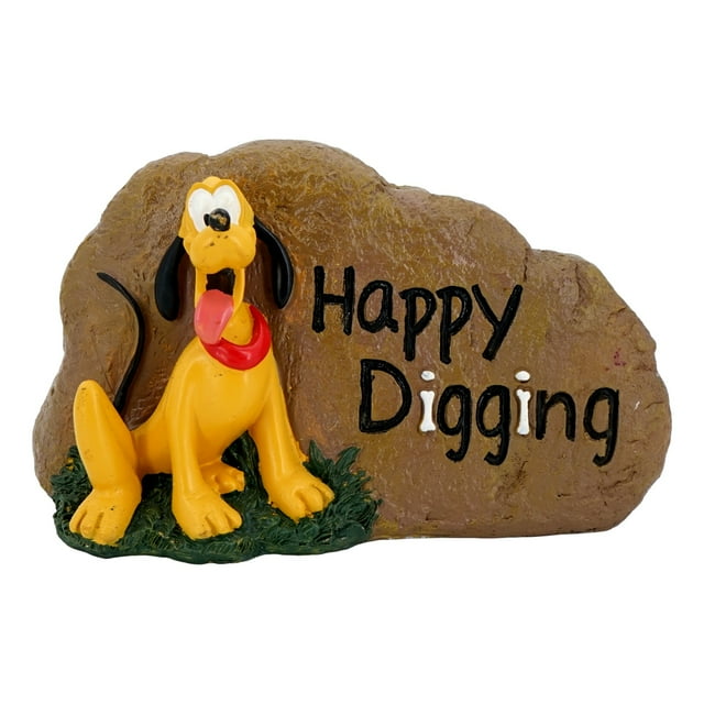 Disney Pluto Happy Digging Garden Rock (5 x 8.5 in) Outdoor Resin ...