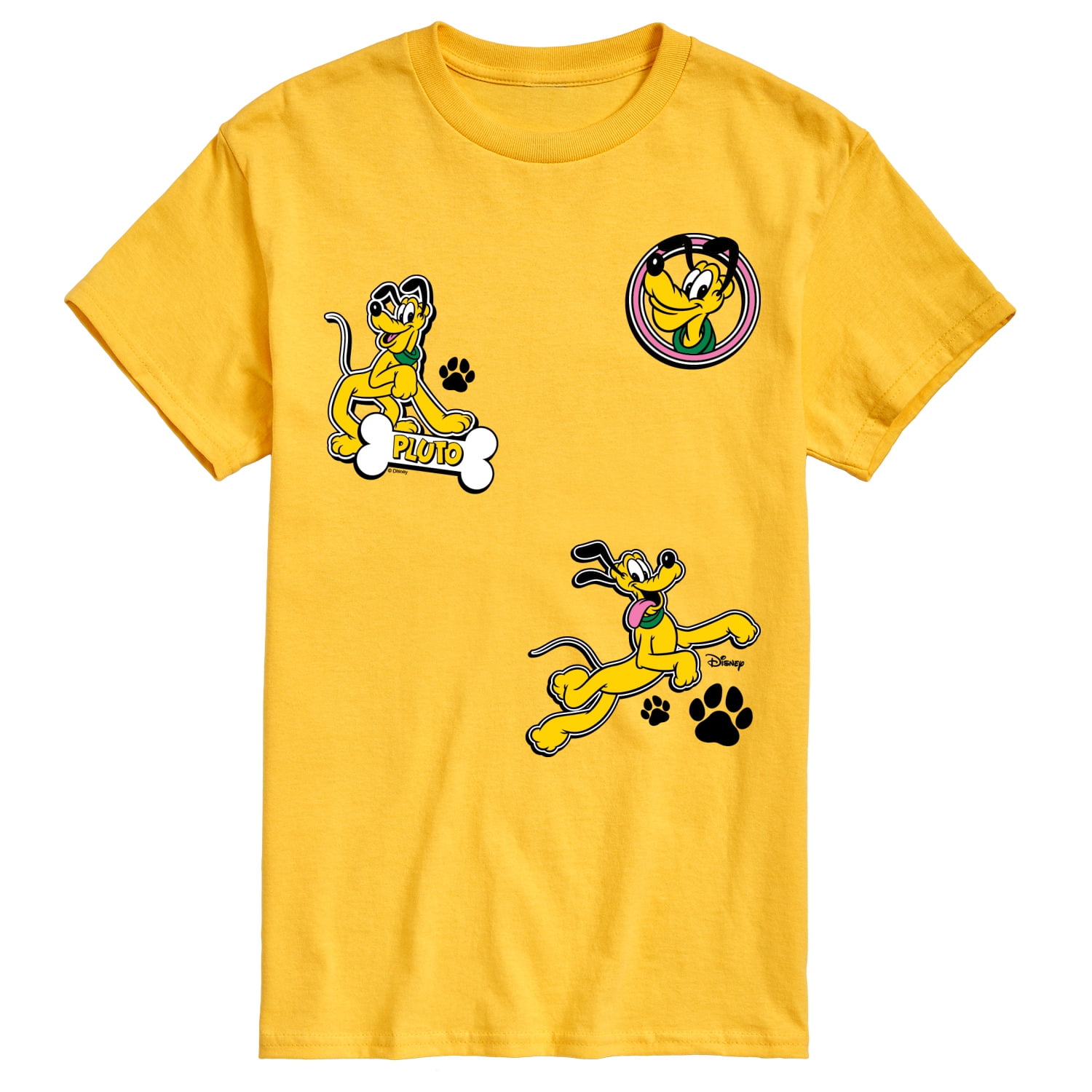 Disney - Pluto Paw Prints And Bone - Men's Short Sleeve Graphic T-Shirt ...