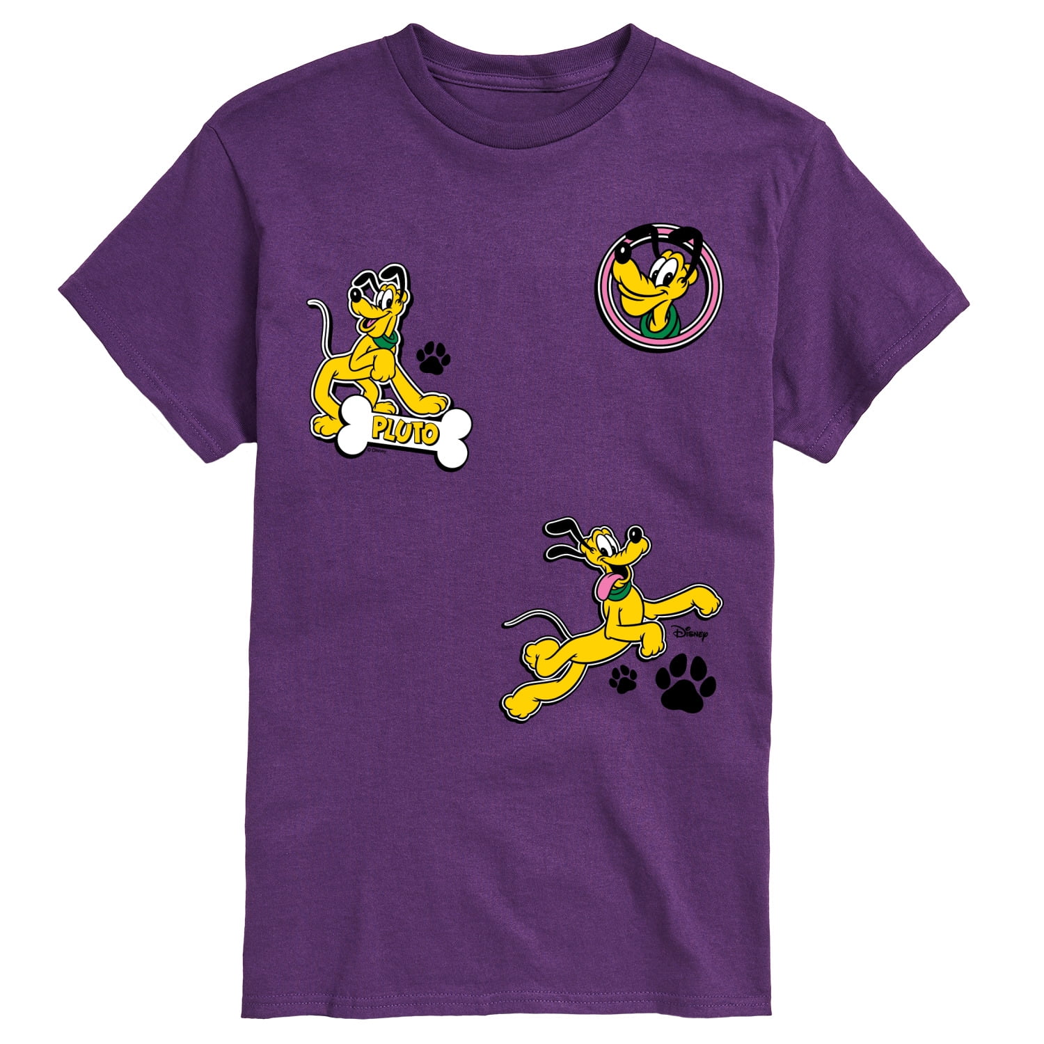 Disney - Pluto Paw Prints And Bone - Men's Short Sleeve Graphic T-Shirt ...