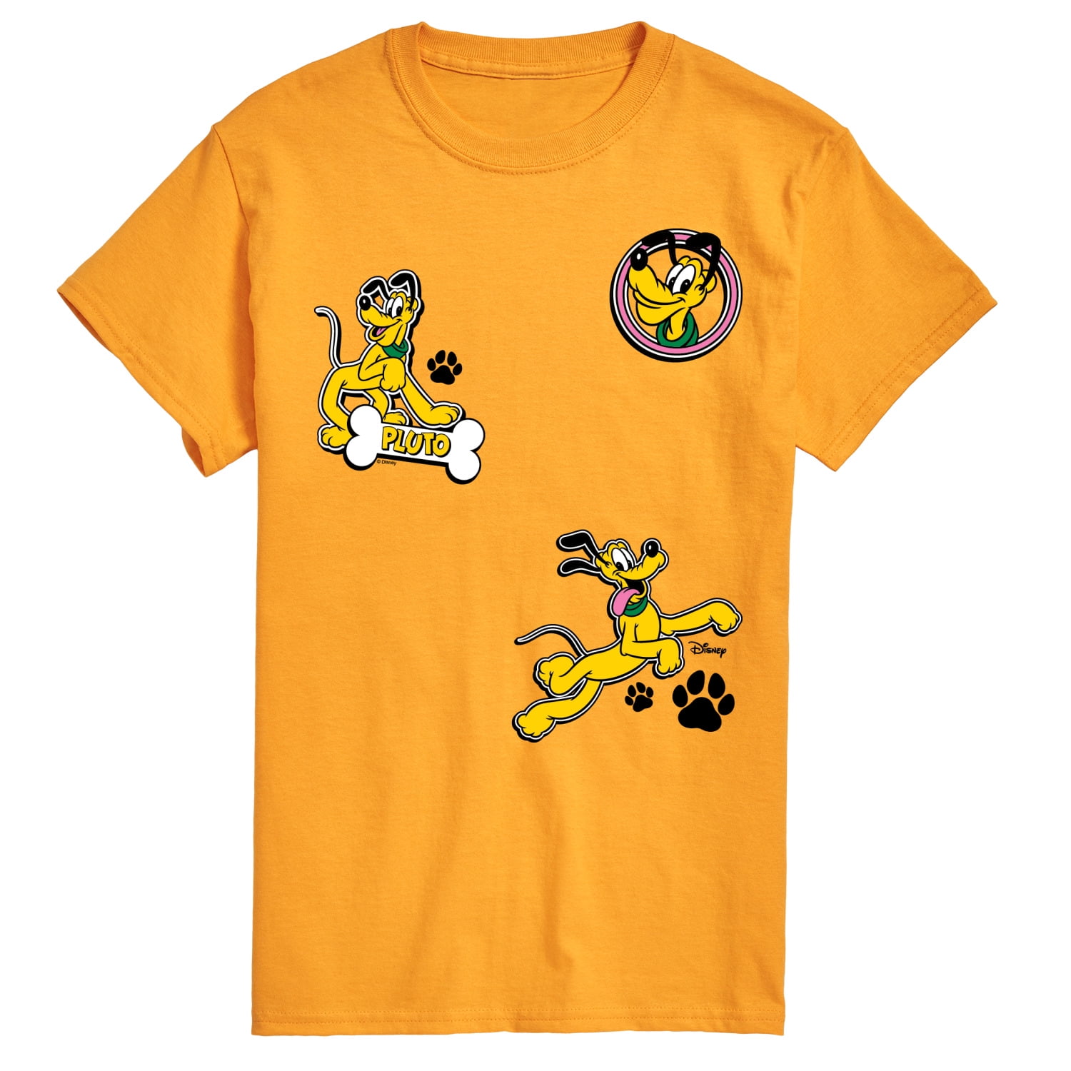 Disney - Pluto Paw Prints And Bone - Men's Short Sleeve Graphic T-Shirt ...