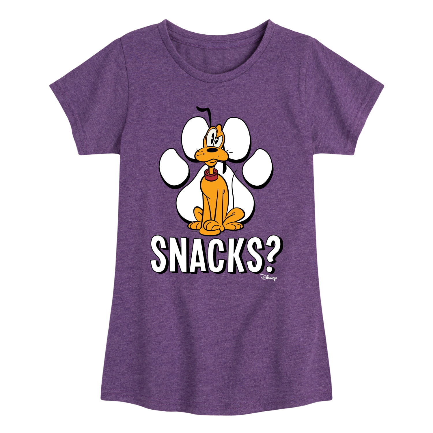 Disney - Pluto Snacks? - Toddler & Youth Girls Short Sleeve Graphic T ...