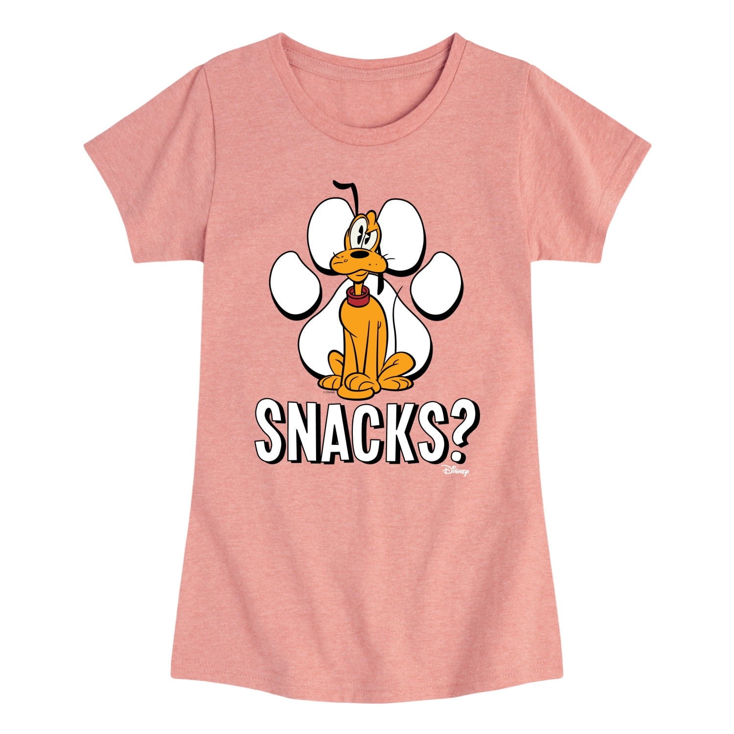 Disney - Pluto Snacks? - Toddler & Youth Girls Short Sleeve Graphic T ...
