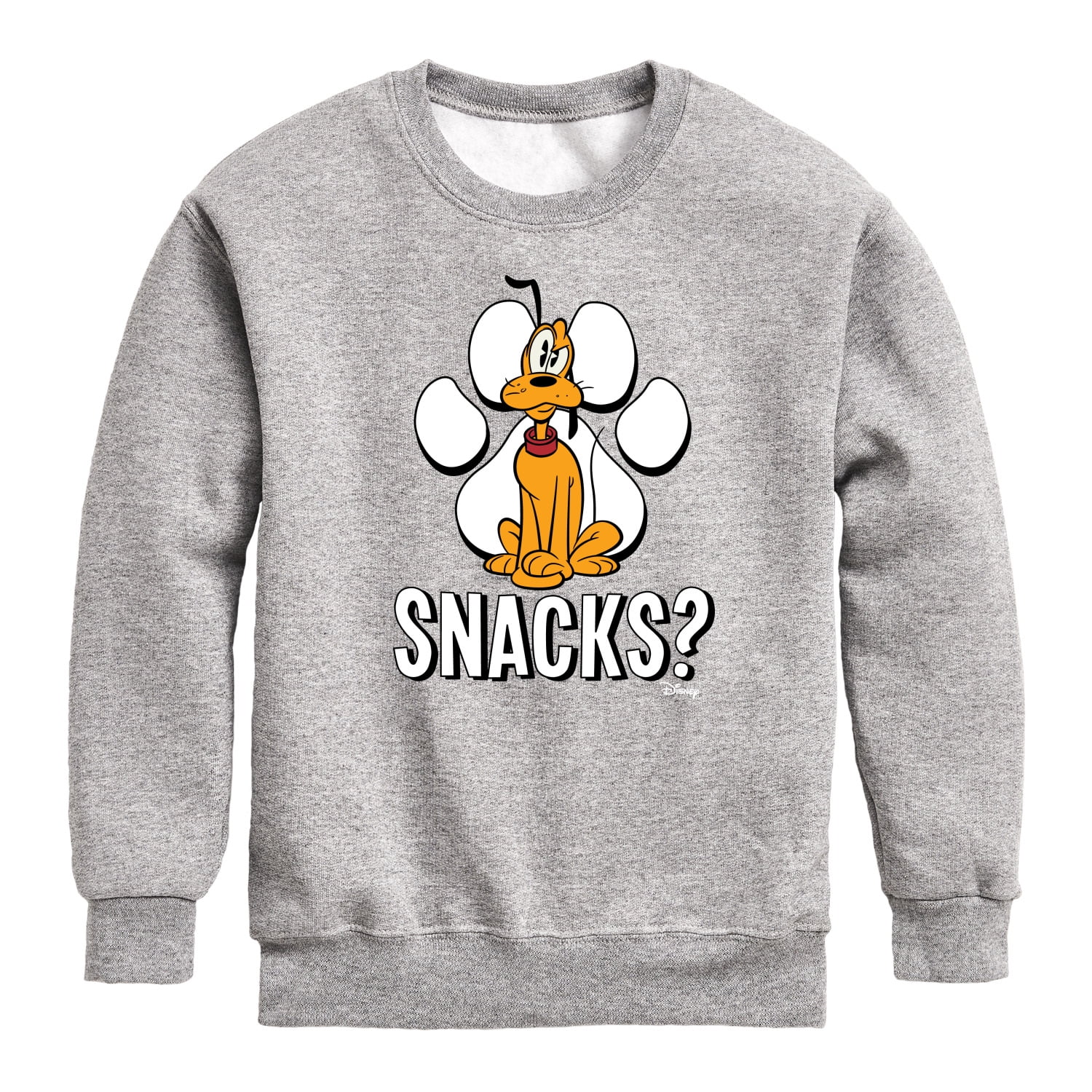 Disney - Pluto Snacks? - Youth Crewneck Fleece Sweatshirt - Walmart.com