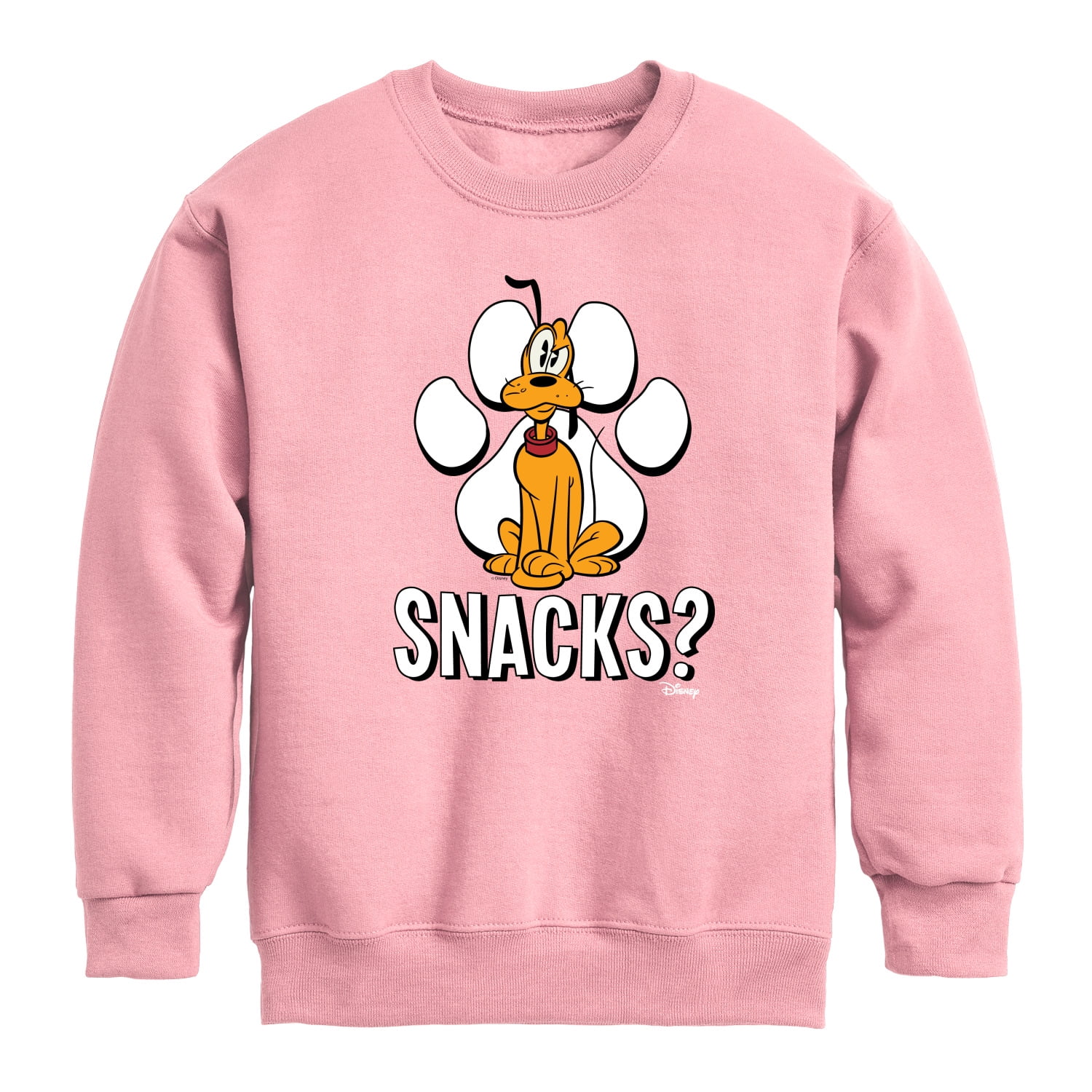 Disney - Pluto Snacks? - Youth Crewneck Fleece Sweatshirt - Walmart.com