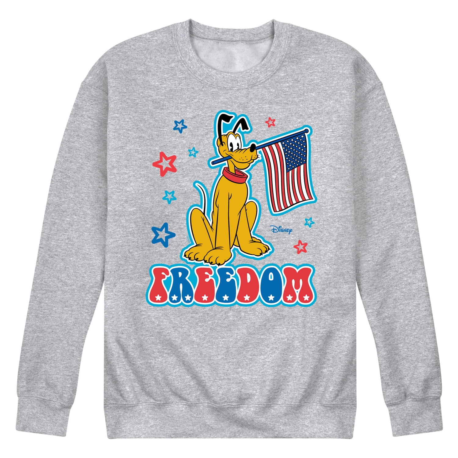 Disney - Pluto USA Flag - Men's Crew Neck Fleece Pullover - Walmart.com