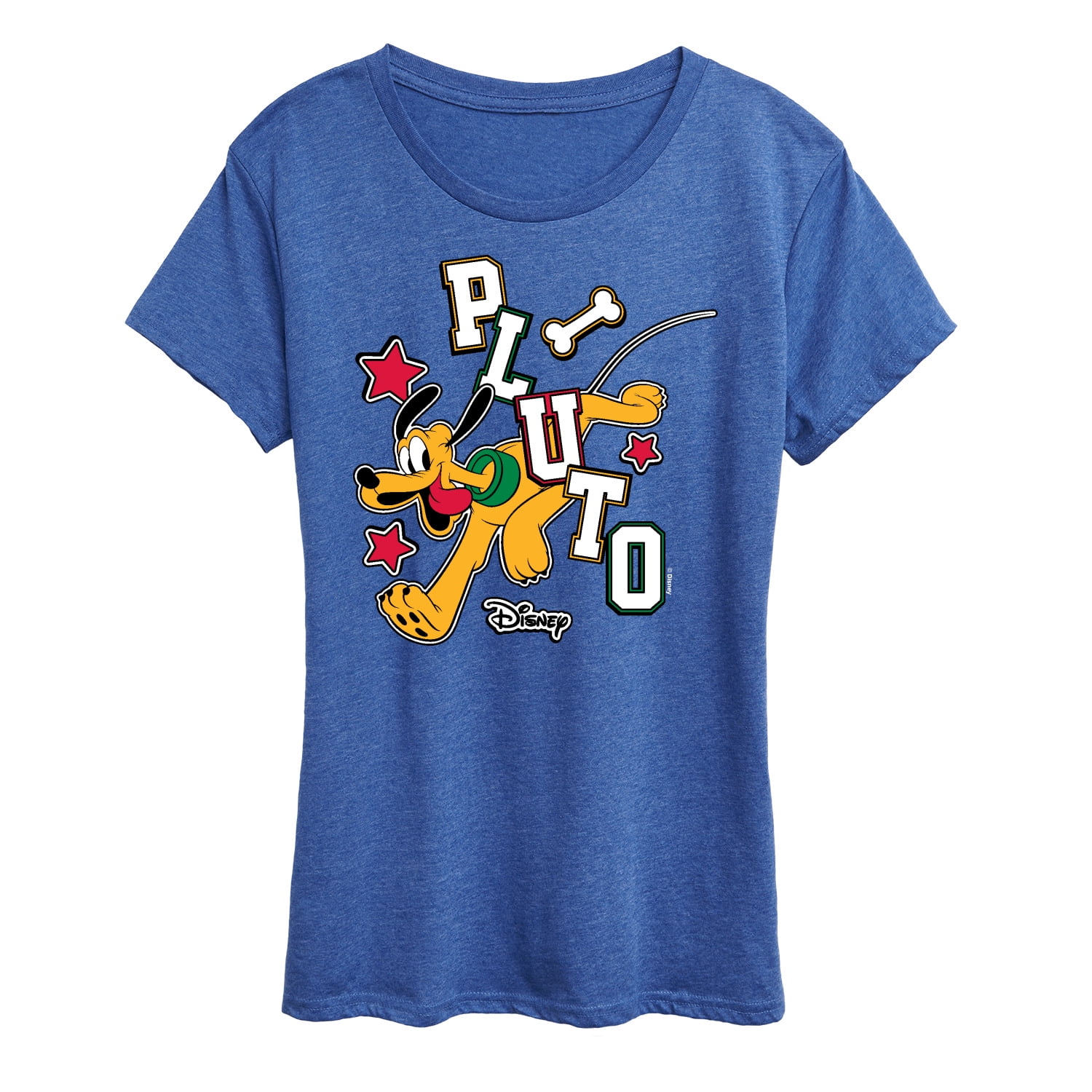 Disney - Pluto Varsity Patches - Women's Short Sleeve Graphic T-Shirt - Walmart.com