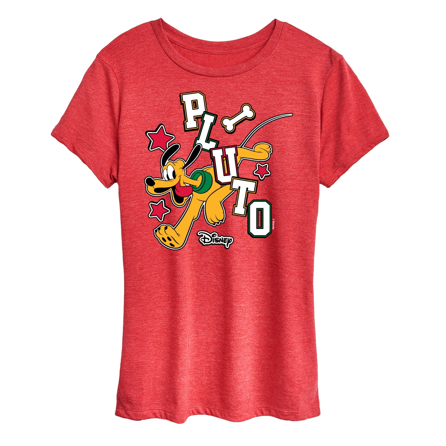 Disney - Pluto Varsity Patches - Women's Short Sleeve Graphic T-Shirt - Walmart.com