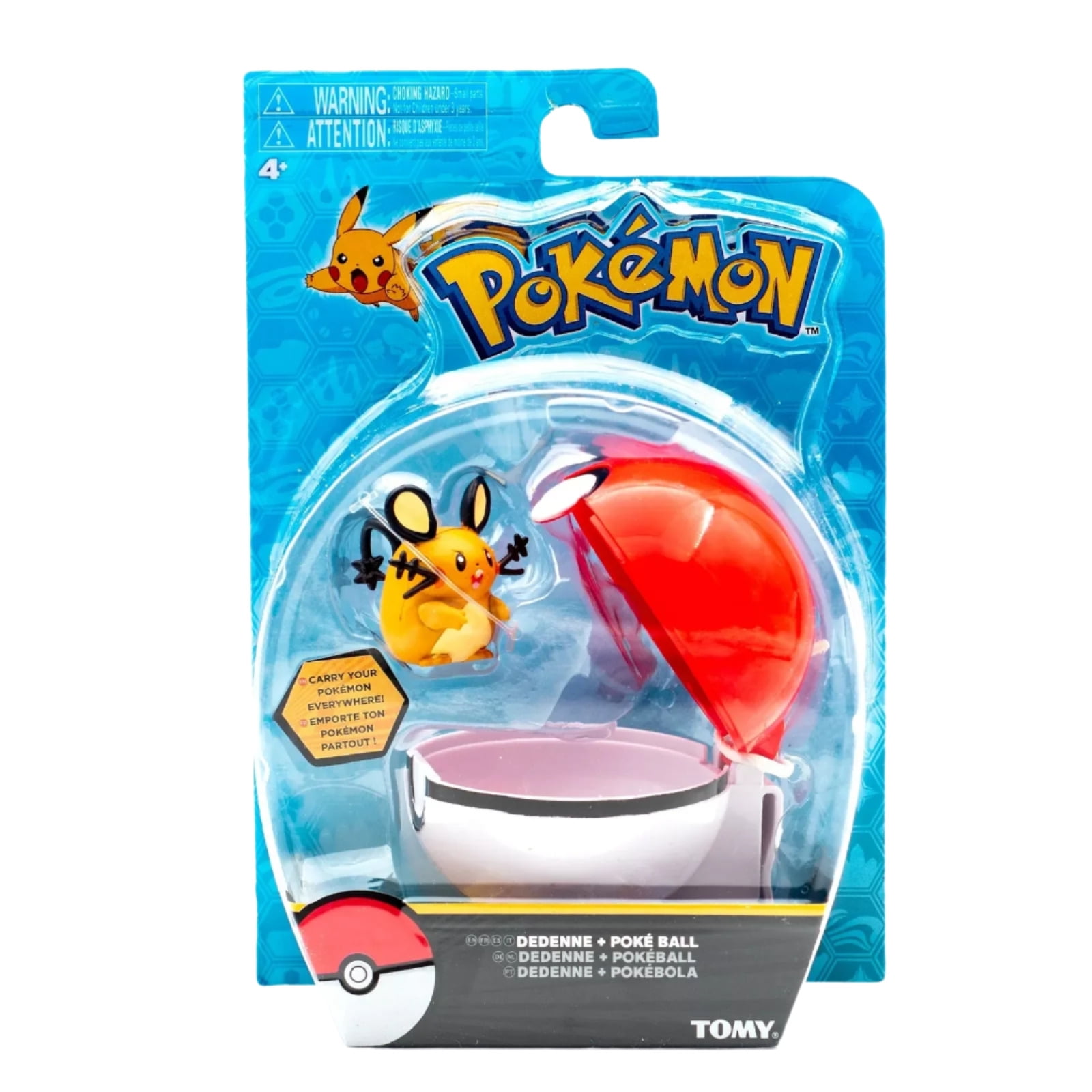 Disney Pokemon Tomy Uk Dedenne + Poke Ball Pretend Play Collectible ...