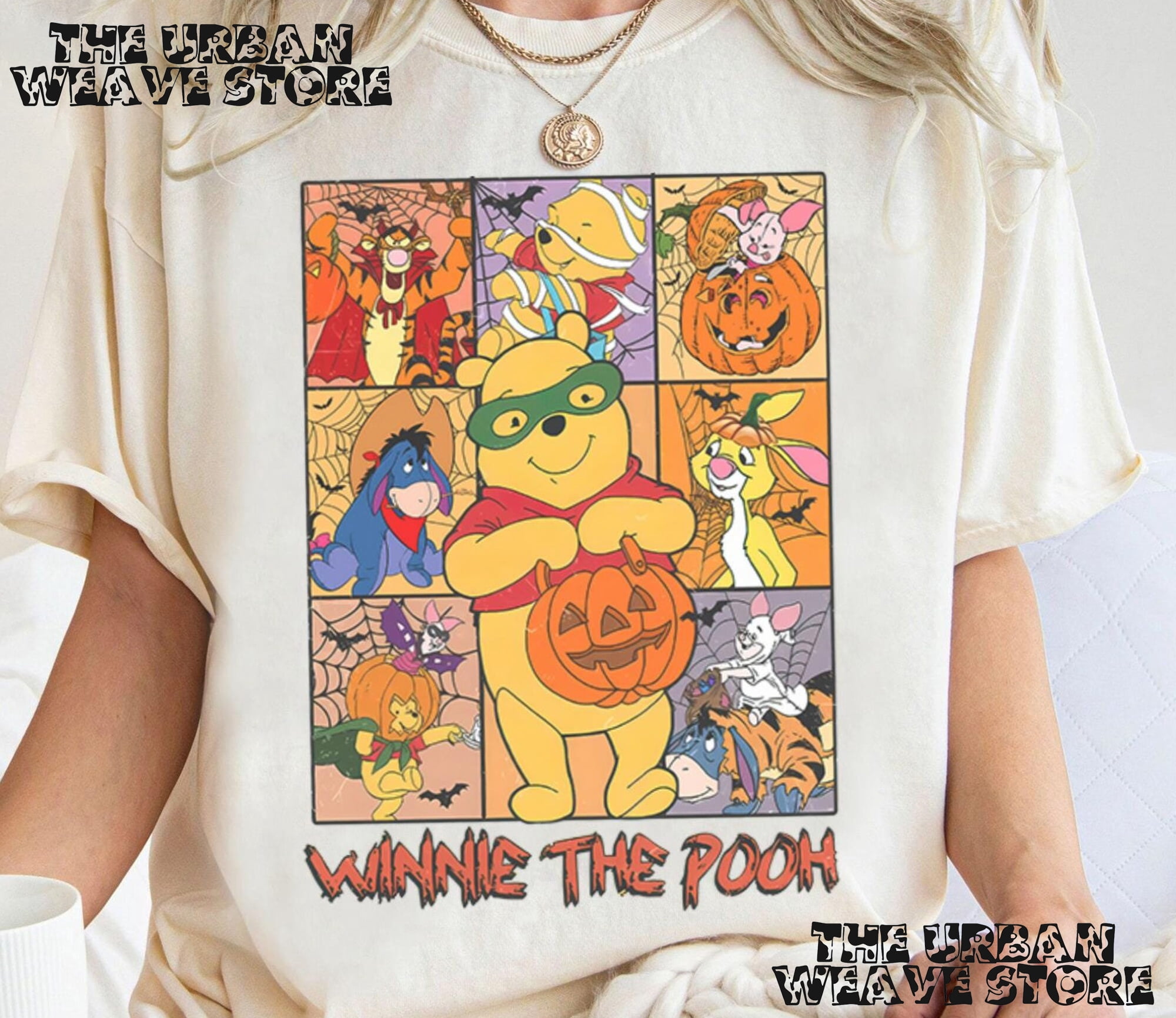 Disney Pooh And Friends Pumpkin Halloween Shirt Tigger Piglet Eeyore ...