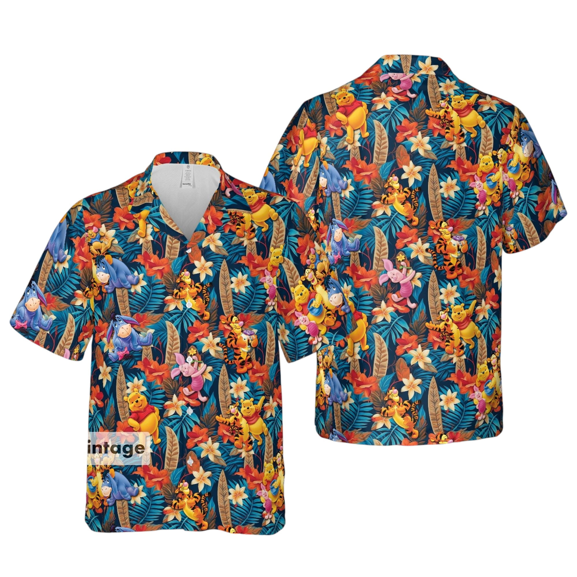 Disney Pooh And Friends Summer Aloha Shirt - Walmart.com
