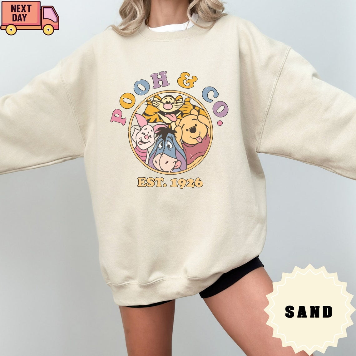 Disney Pooh and Co Sweatshirt, Retro Winnie The Pooh Sweatshirt, Winnie ...
