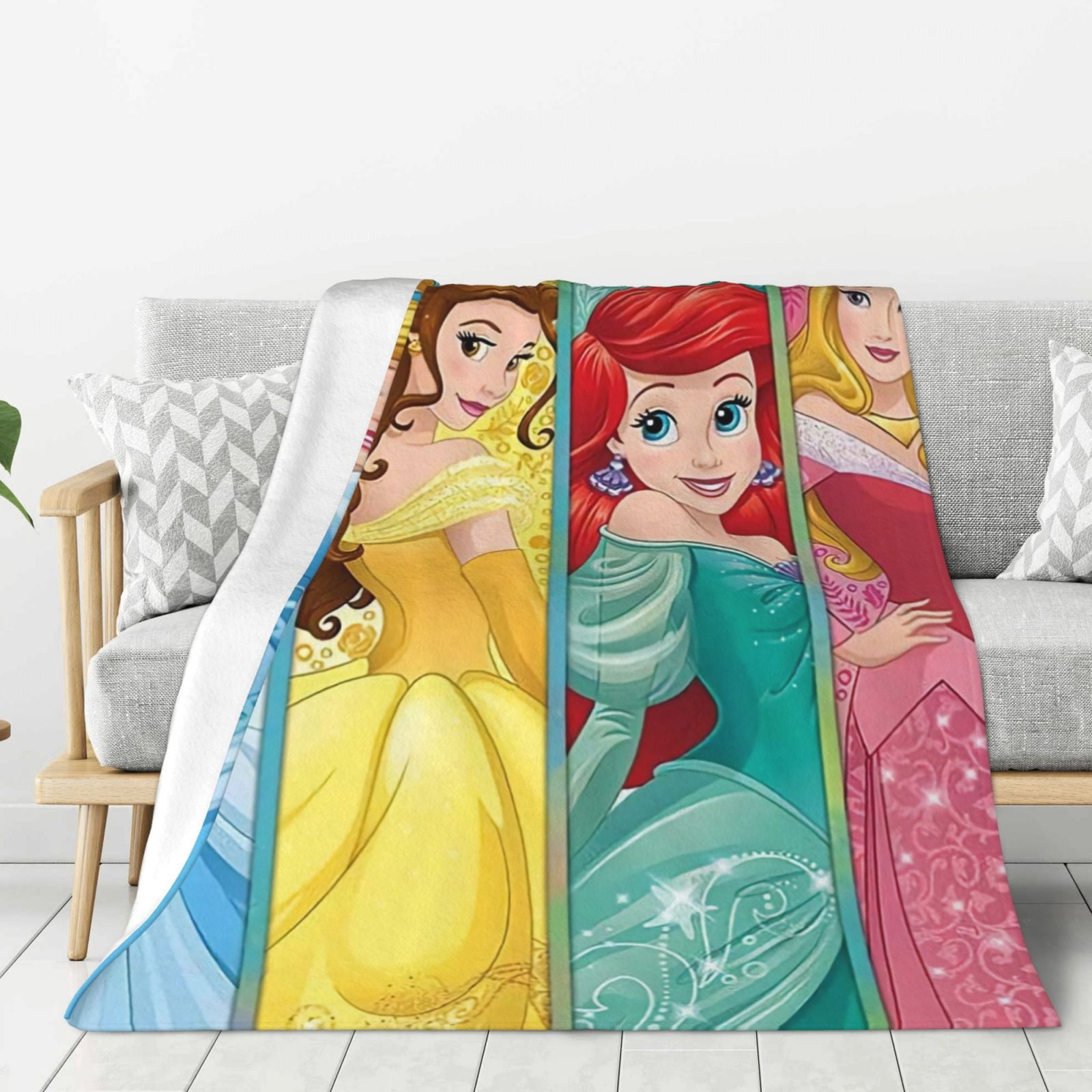 Disney-Princesas Throw Blanket for Couch,Super Soft Cozy Blankets for ...