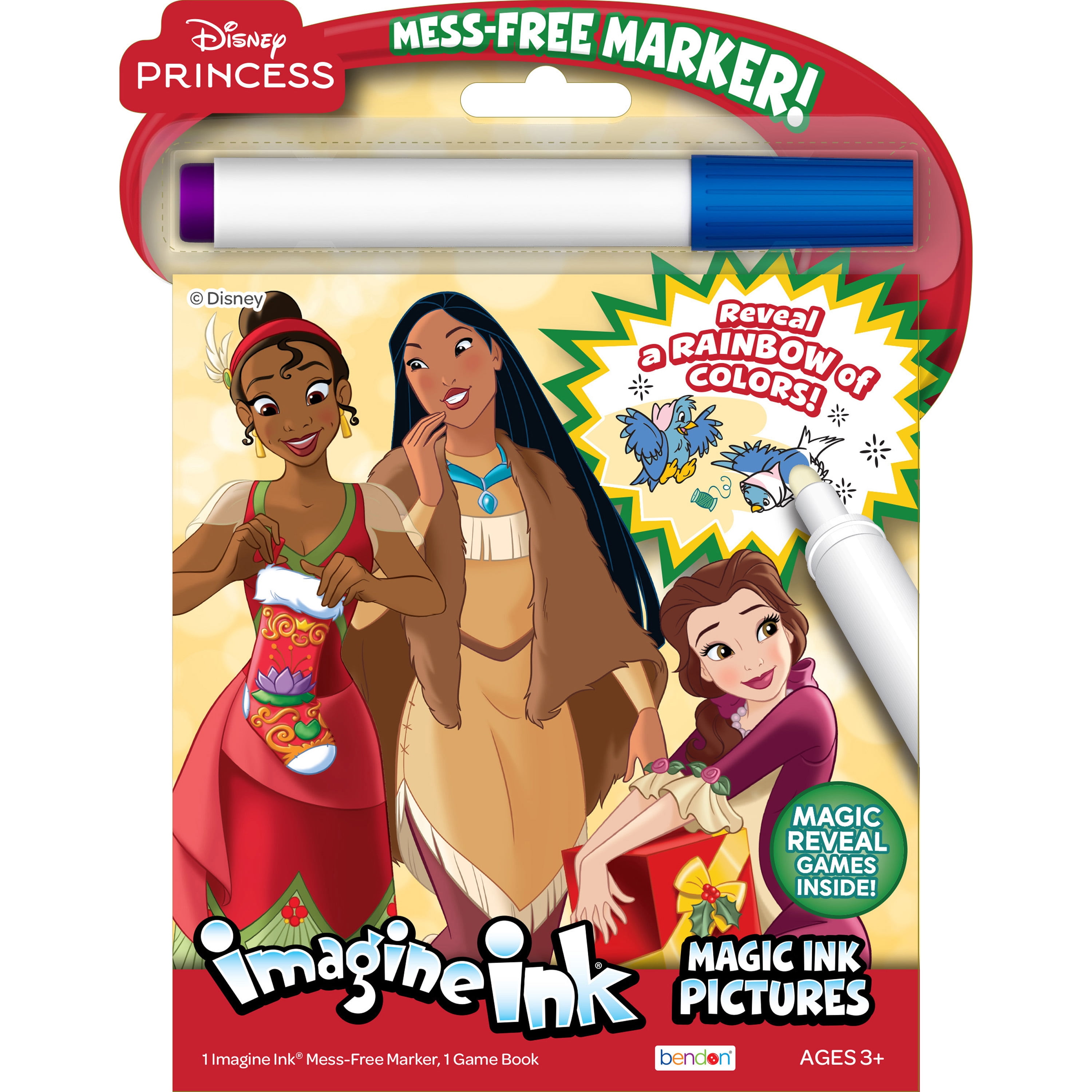 Disney Princess 10-page Imagine Ink Magic Pictures Coloring Book with ...