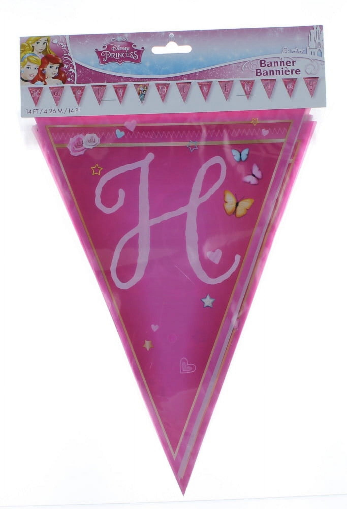 Disney Princess 14Ft.Happy Birthday Pennant Banner Paper Goods Birthday ...