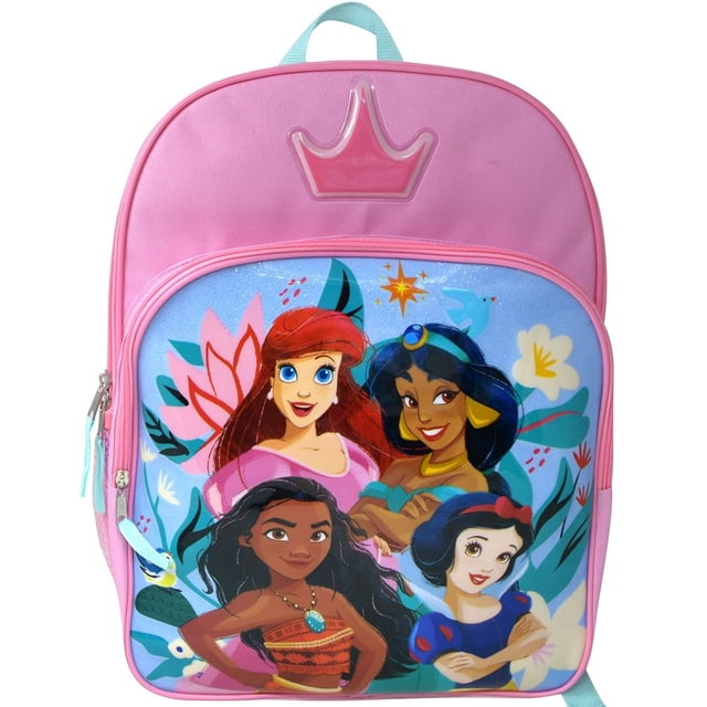 Disney Princesses Pink 16" School Backpack with Front Pocket - Walmart ...