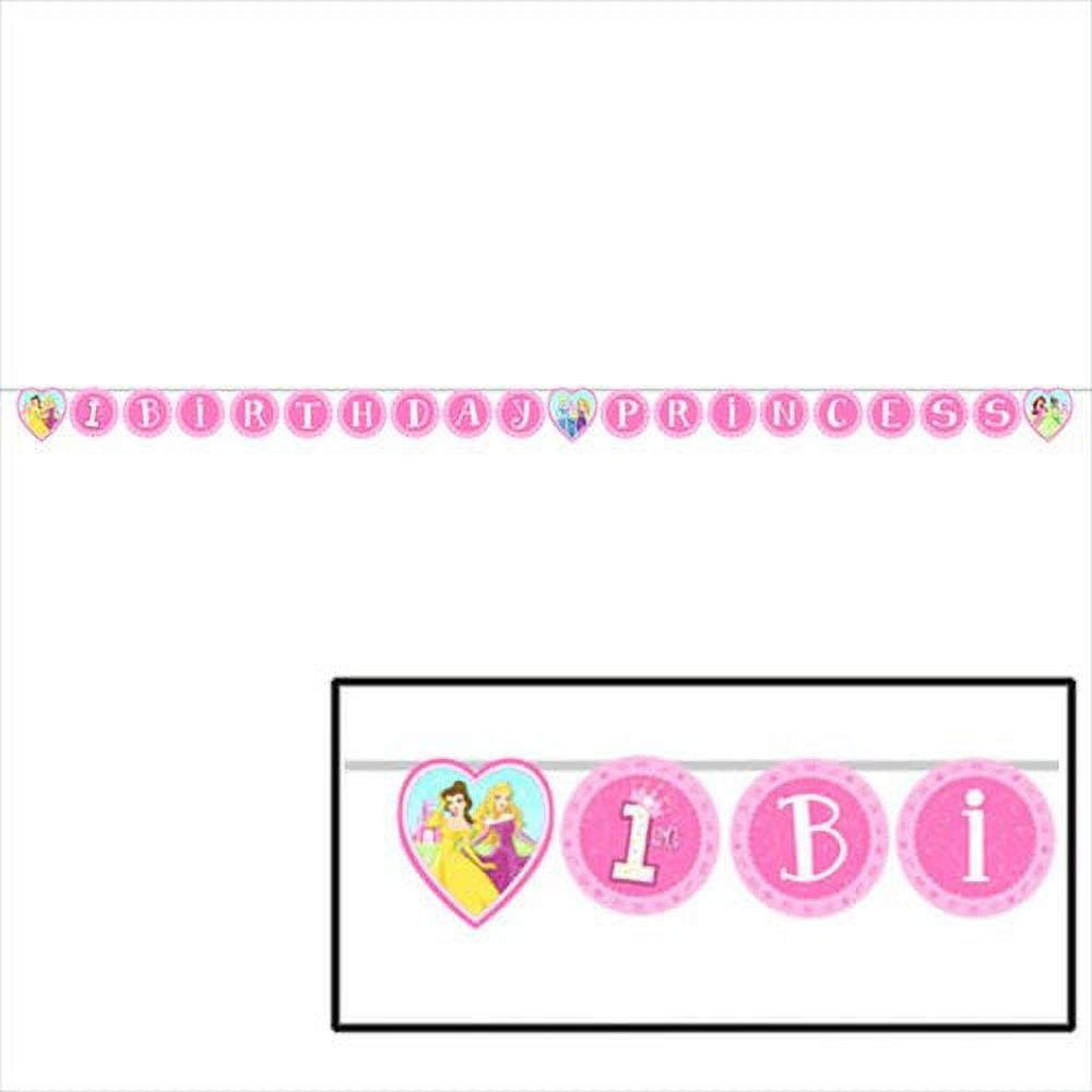 Disney Princess 1st Birthday Banner (1ct) - Walmart.com