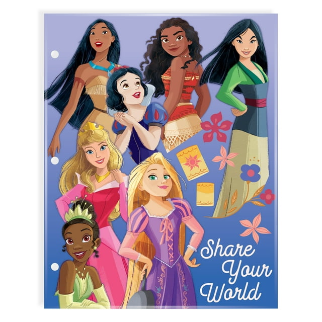 Disney Princess 2-Pocket Paper Folder, 3-Hole Punch, 9.25" x 11.75 ...