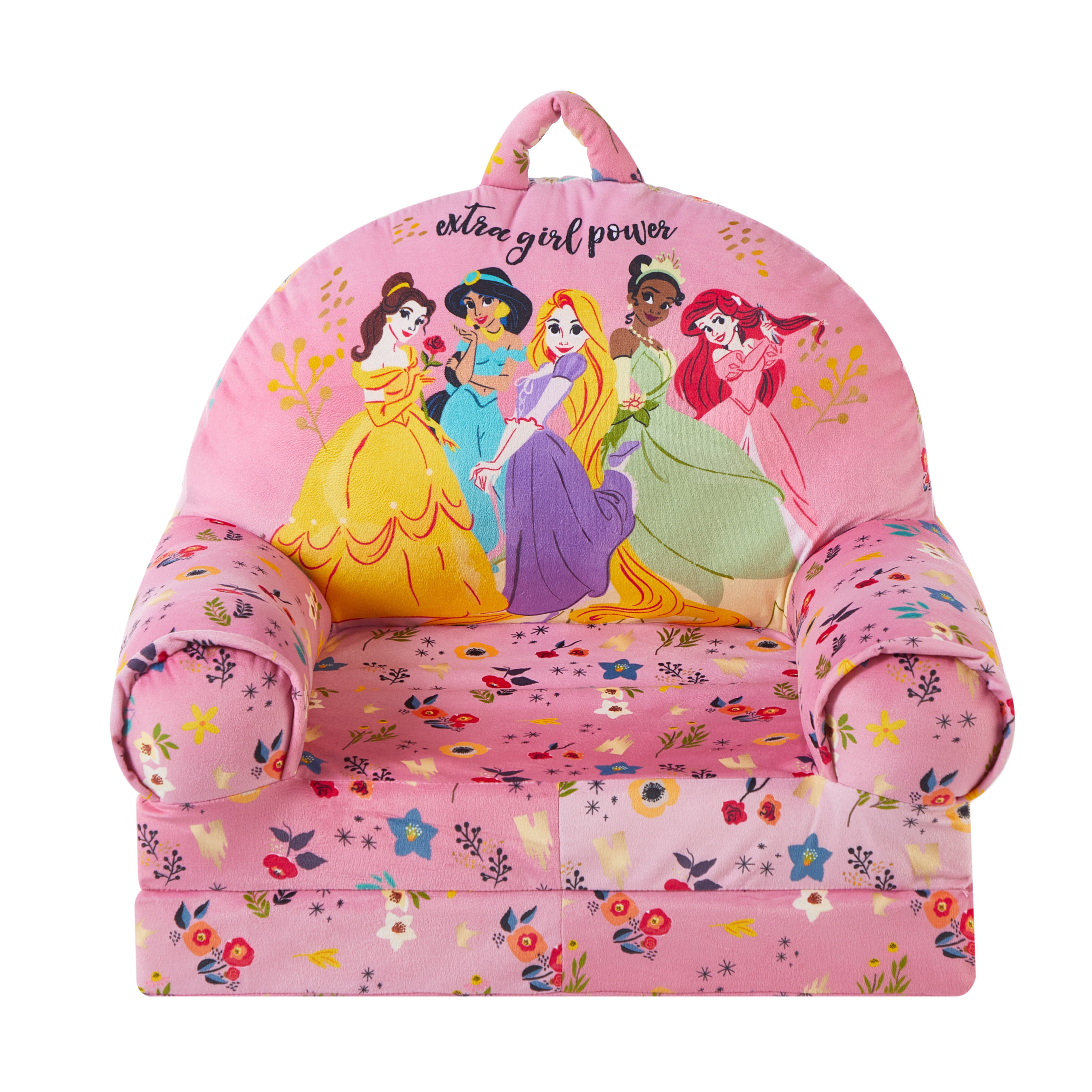 Disney Princess 2-in-1 Flip Out Chair Pink for Kids - Walmart.com