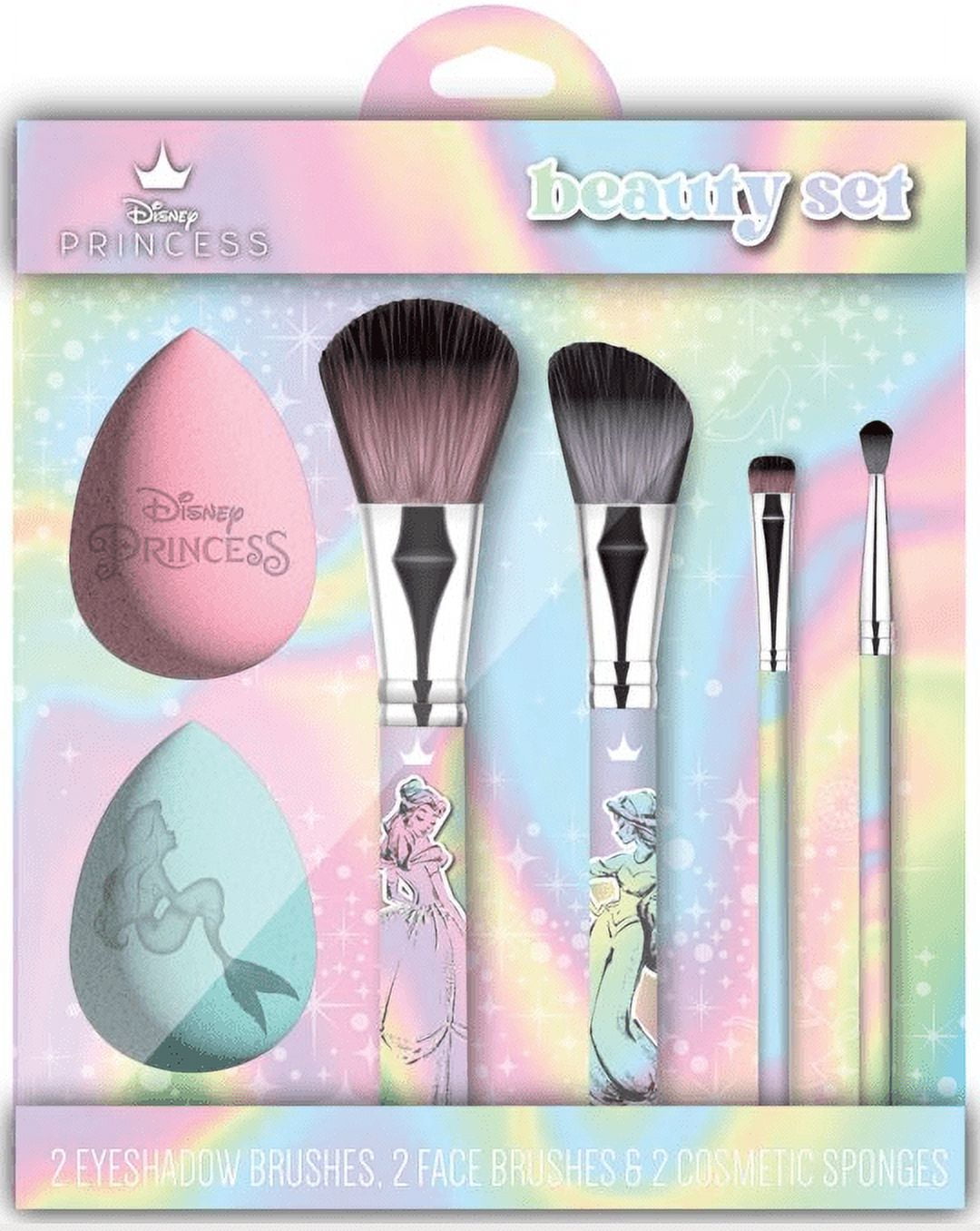 Disney Princess 6 Piece Beauty Set with Make-Up Brushes and Blenders ...
