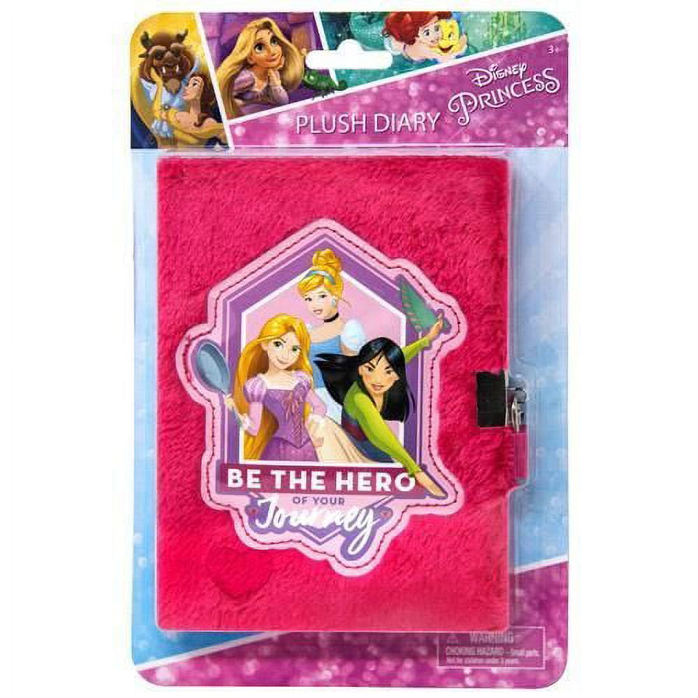 Disney Princess 7x5" Plush Diary with Lock on Blister Card - Walmart.com