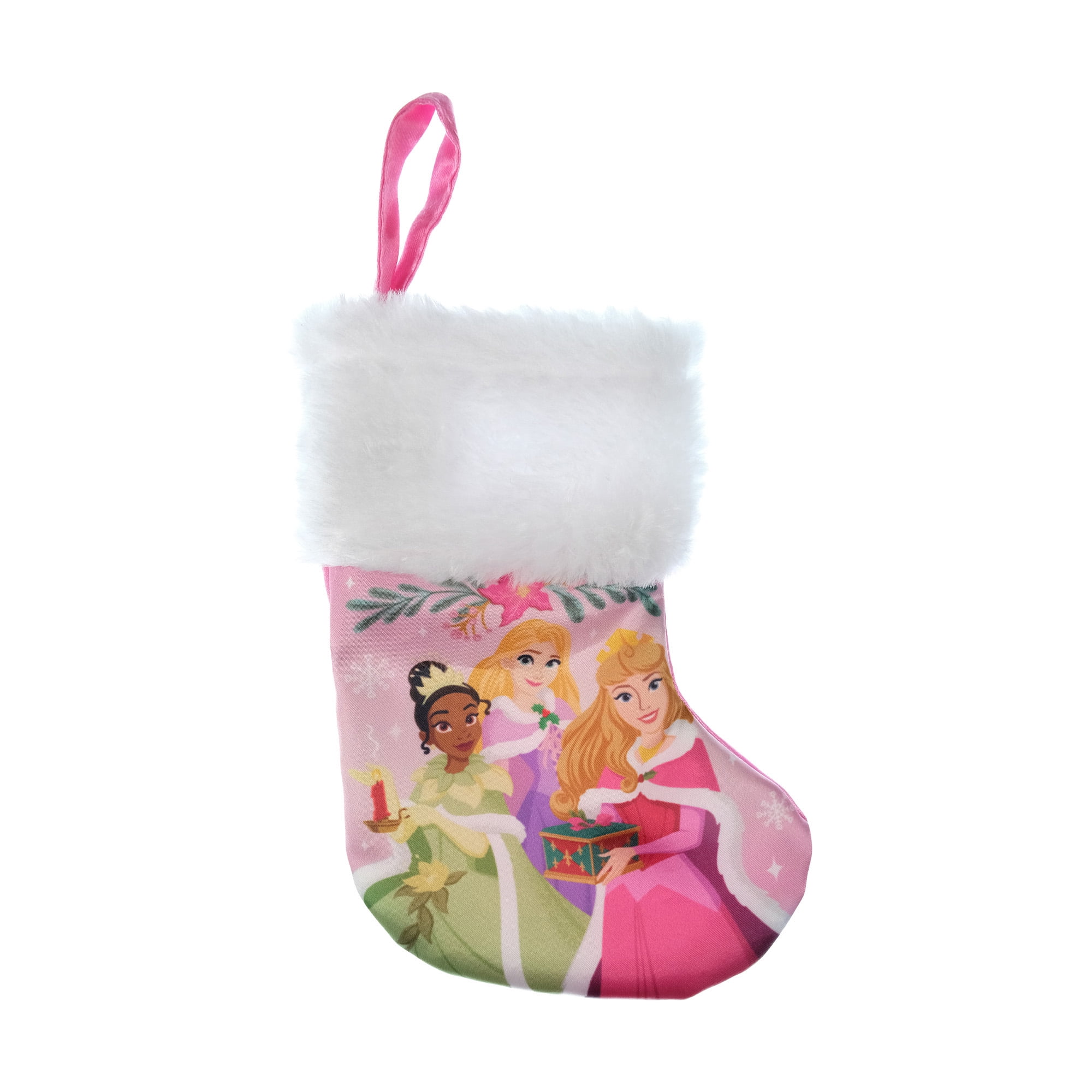 Disney Princess 8 inch Mini Christmas Stocking, Pink, Multi-Color ...