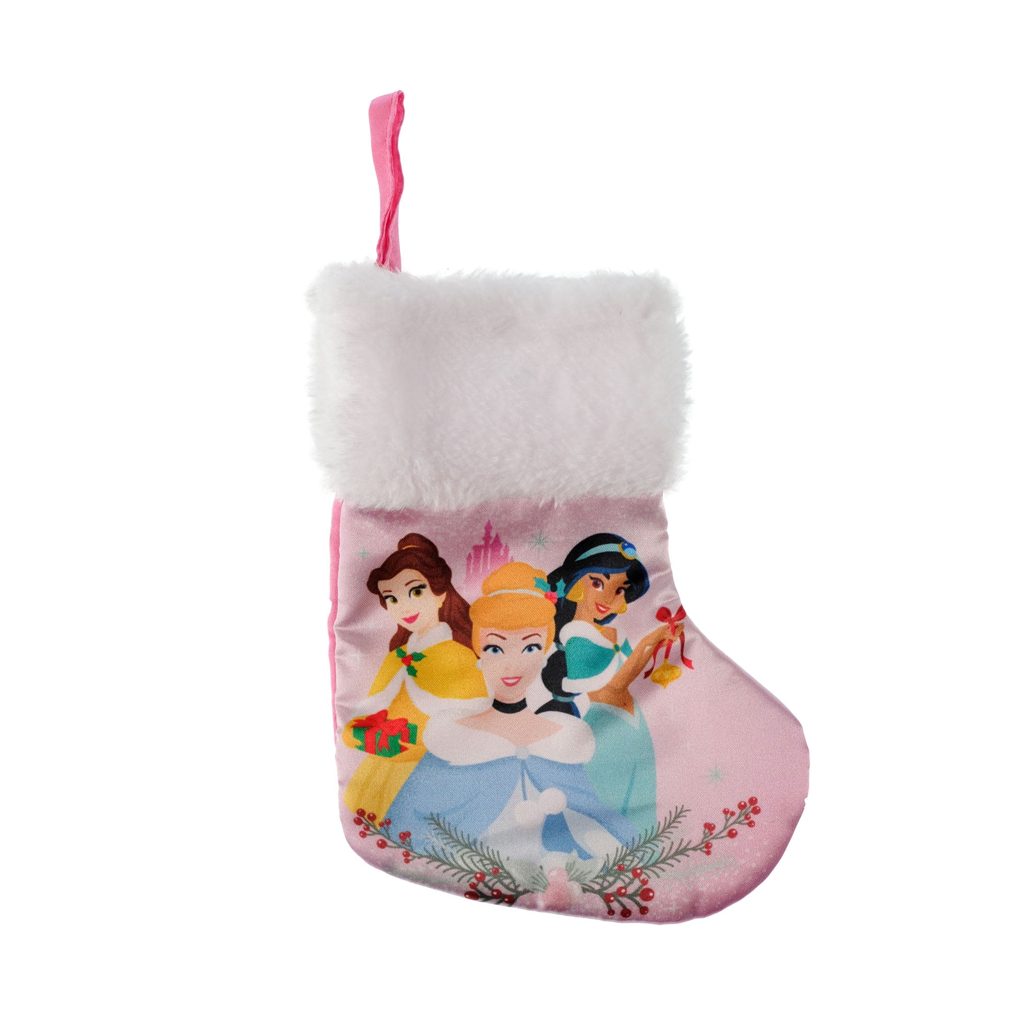 Disney Princess 8 inch Mini Christmas Stocking, Pink, Multi-Color ...