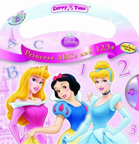 Pre-Owned Disney Princess ABCs and 123s Carry-A-Tune book with audio CD ...