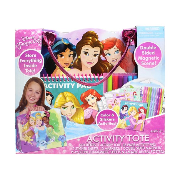 Disney Princess Activity Tote W/ Double Sided Magnetic Scene, Activity ...