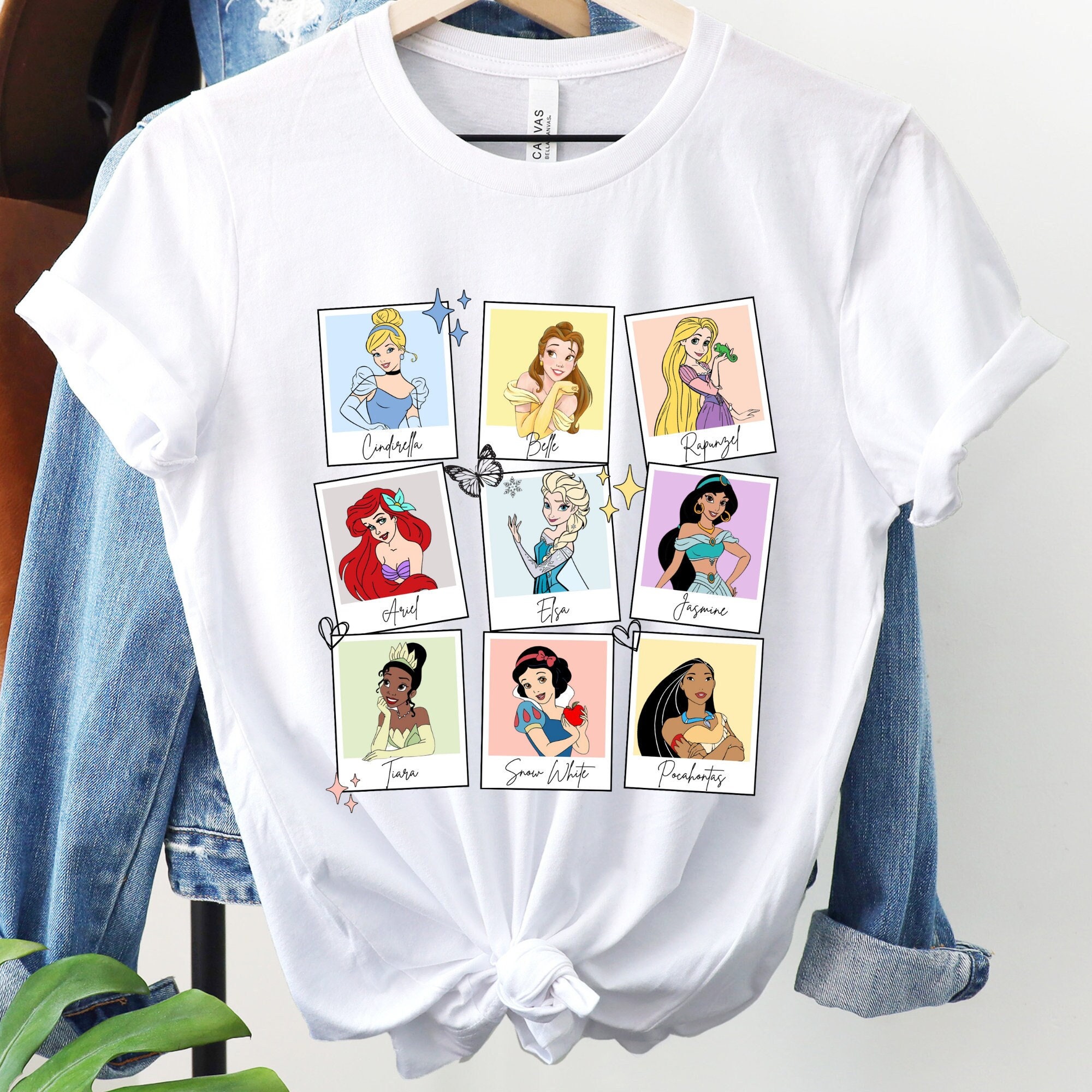 Disney Princess All Characters Shirt, Birthday Princess Shirt, Princess Gift, Princess Ariel ...