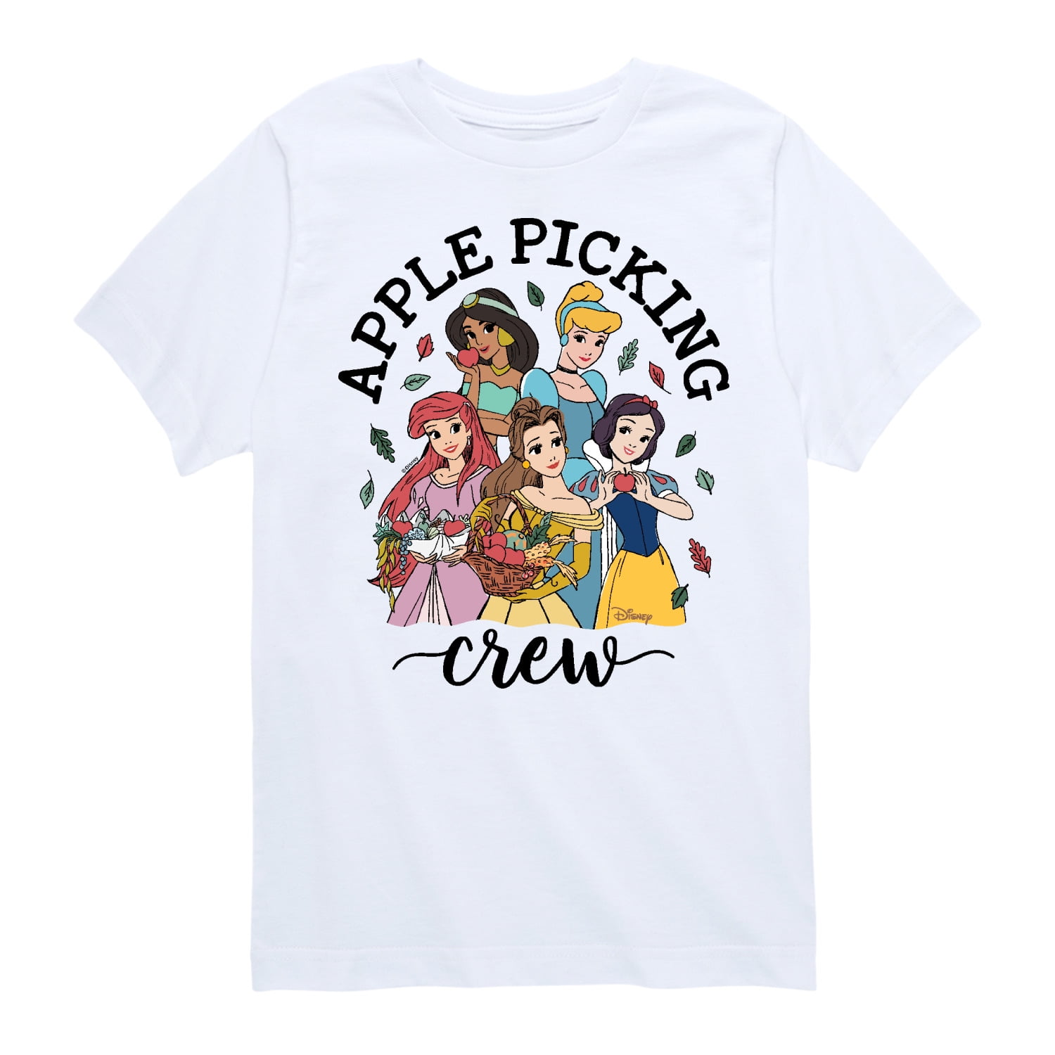 Disney Princess - Apple Picking Crew - Toddler And Youth Short Sleeve ...