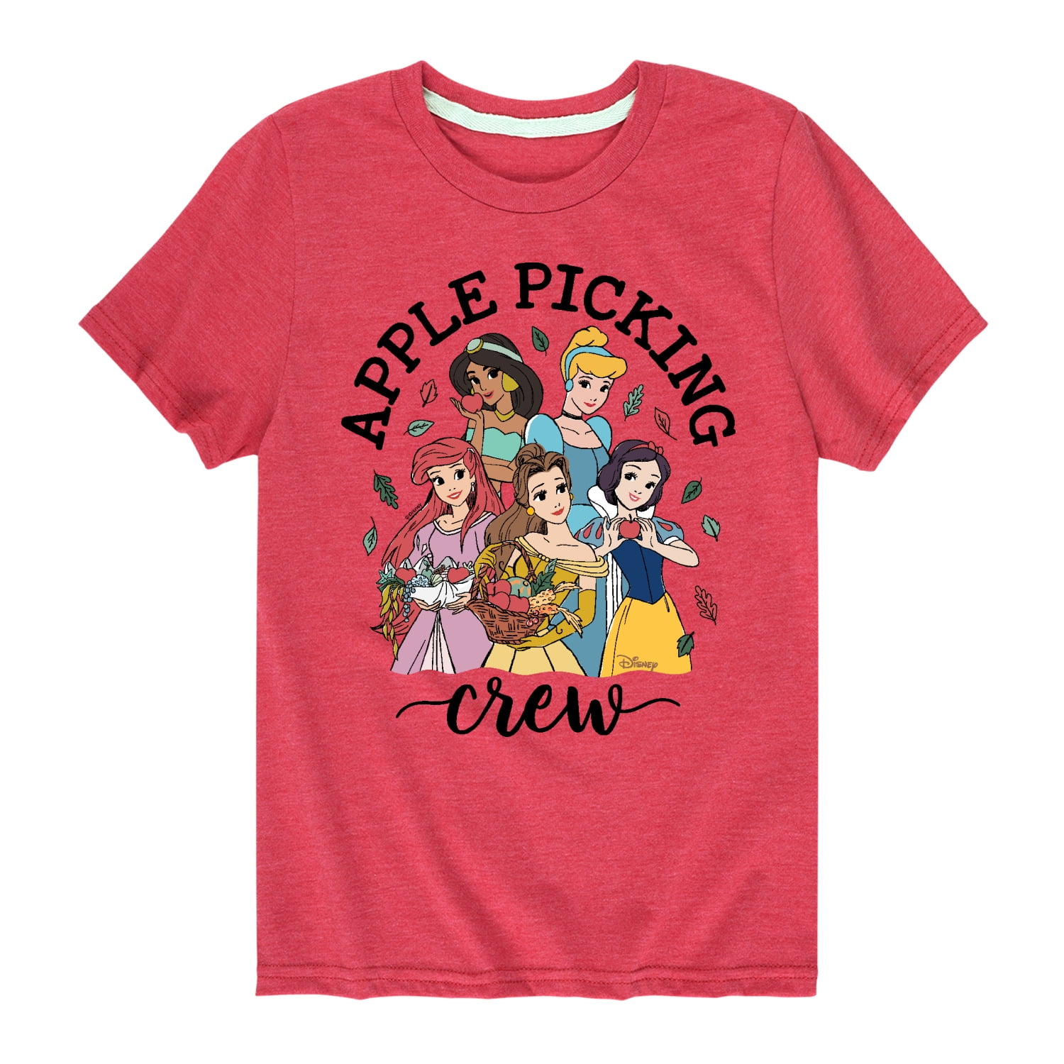 Disney Princess - Apple Picking Crew - Toddler And Youth Short Sleeve ...