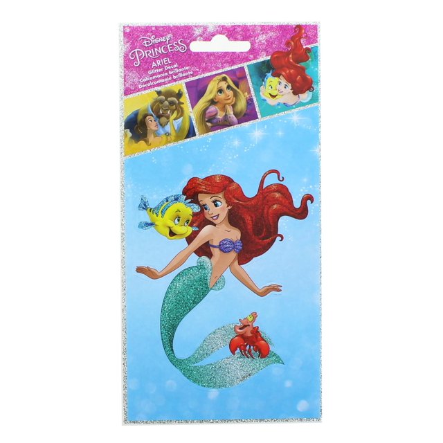 Disney Princess Ariel 4 x 8 Inch Glitter Decal - Walmart.com