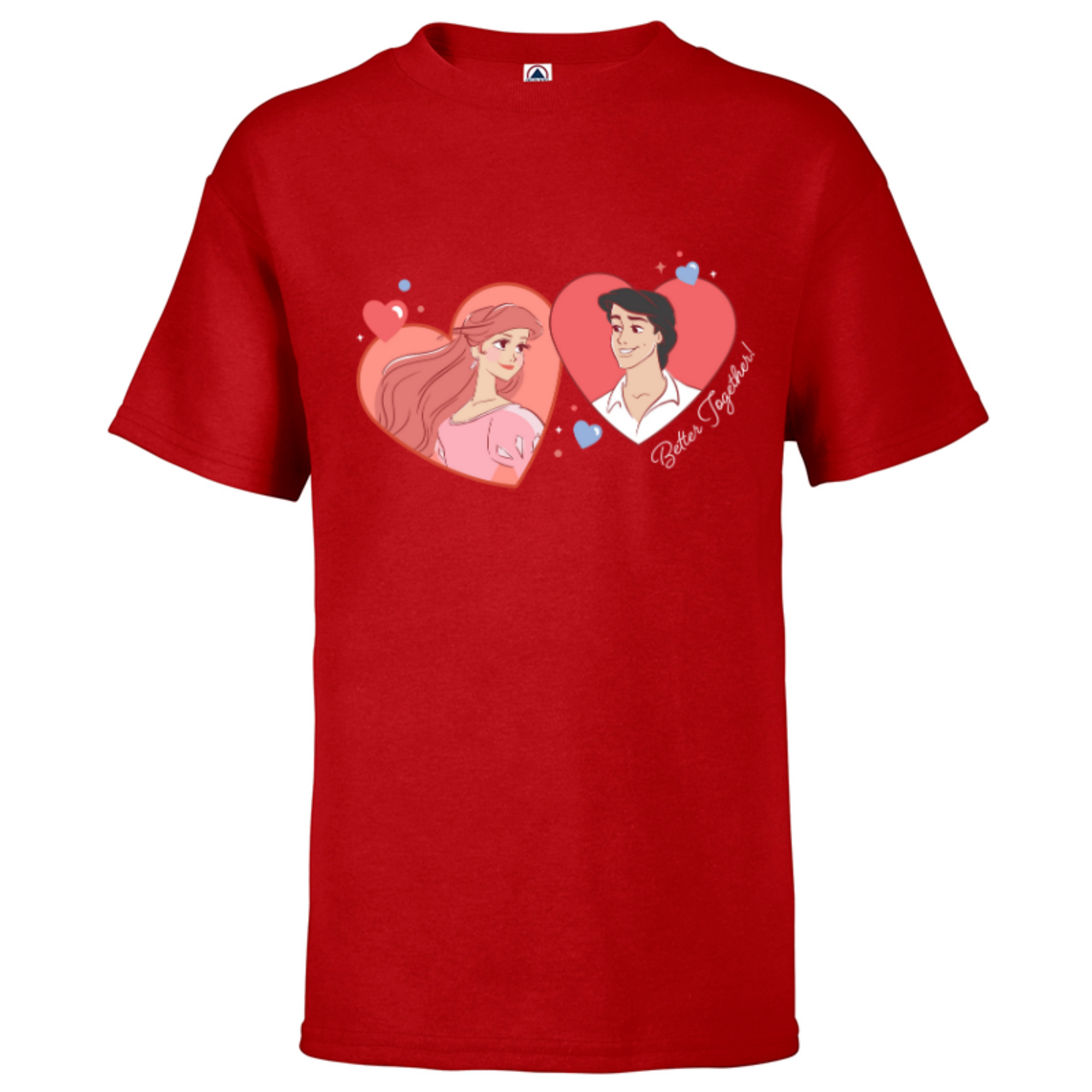 Disney Princess Ariel & Eric Valentine’s Day Better Together - Short Sleeve T-Shirt for Kids ...