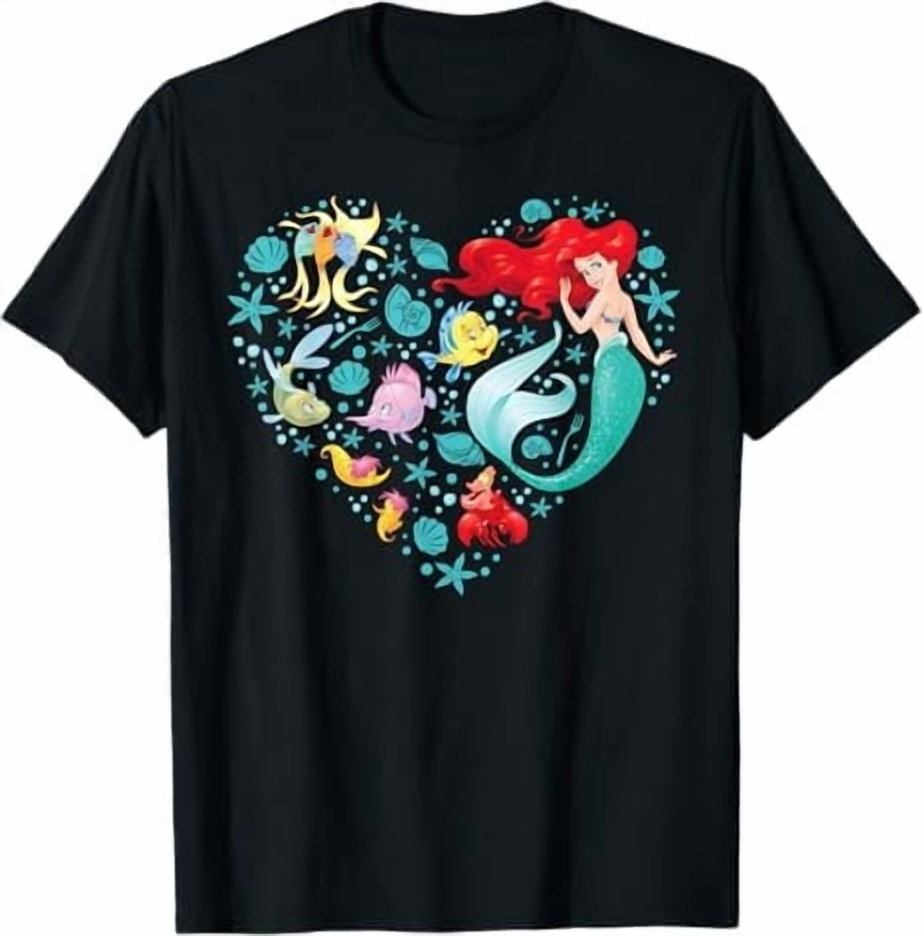 Disney Princess Ariel Flounder And Sebastian T-Shirt - Walmart.com