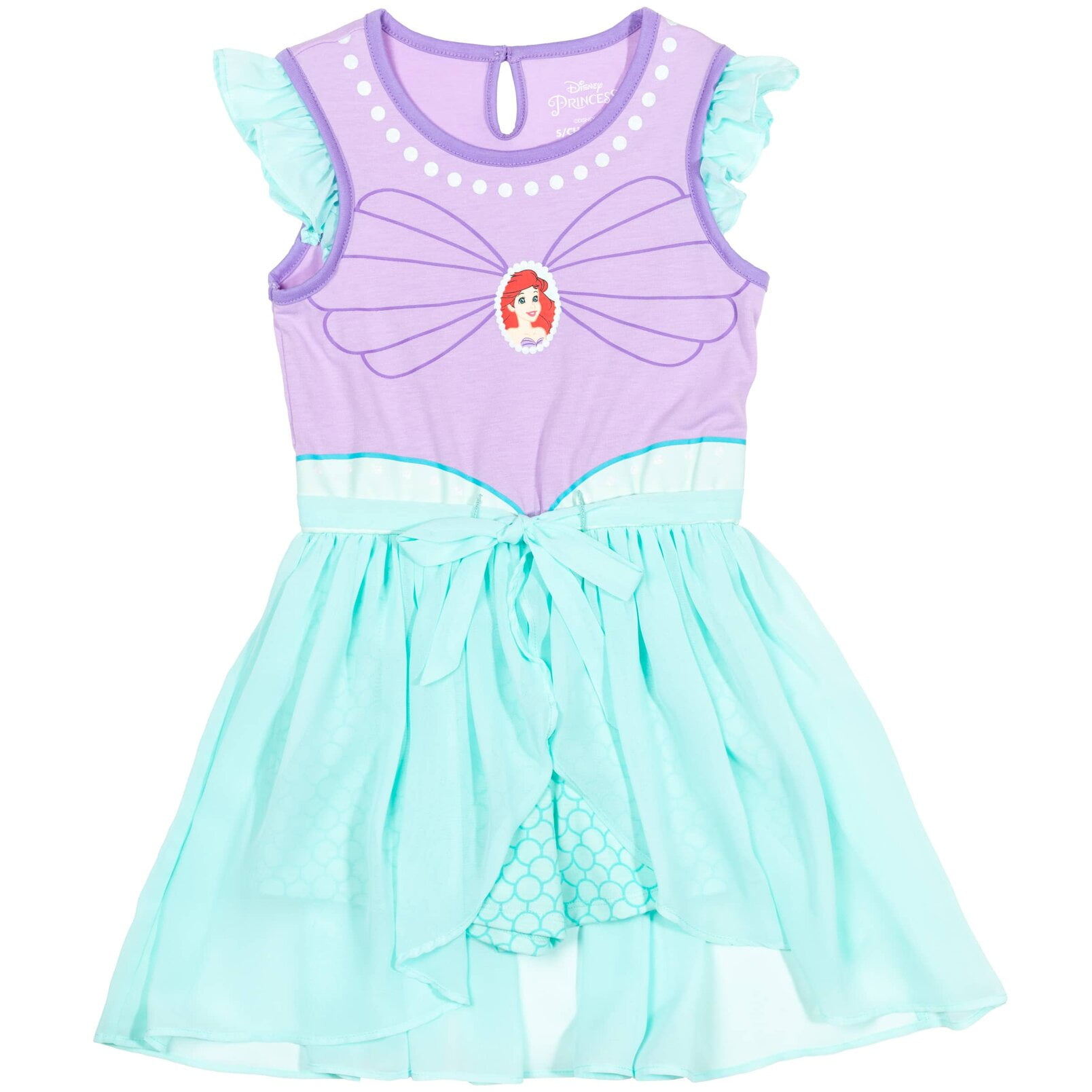 Disney Princess Ariel Little Girls Romper and Skirt Toddler to Big Kid ...