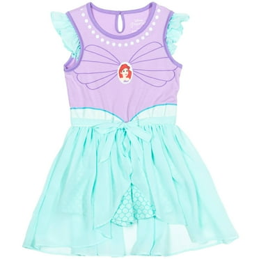 Disney Princess Girls Romper Rapunzel Graphic Jumpsuit with Tulle Skirt ...