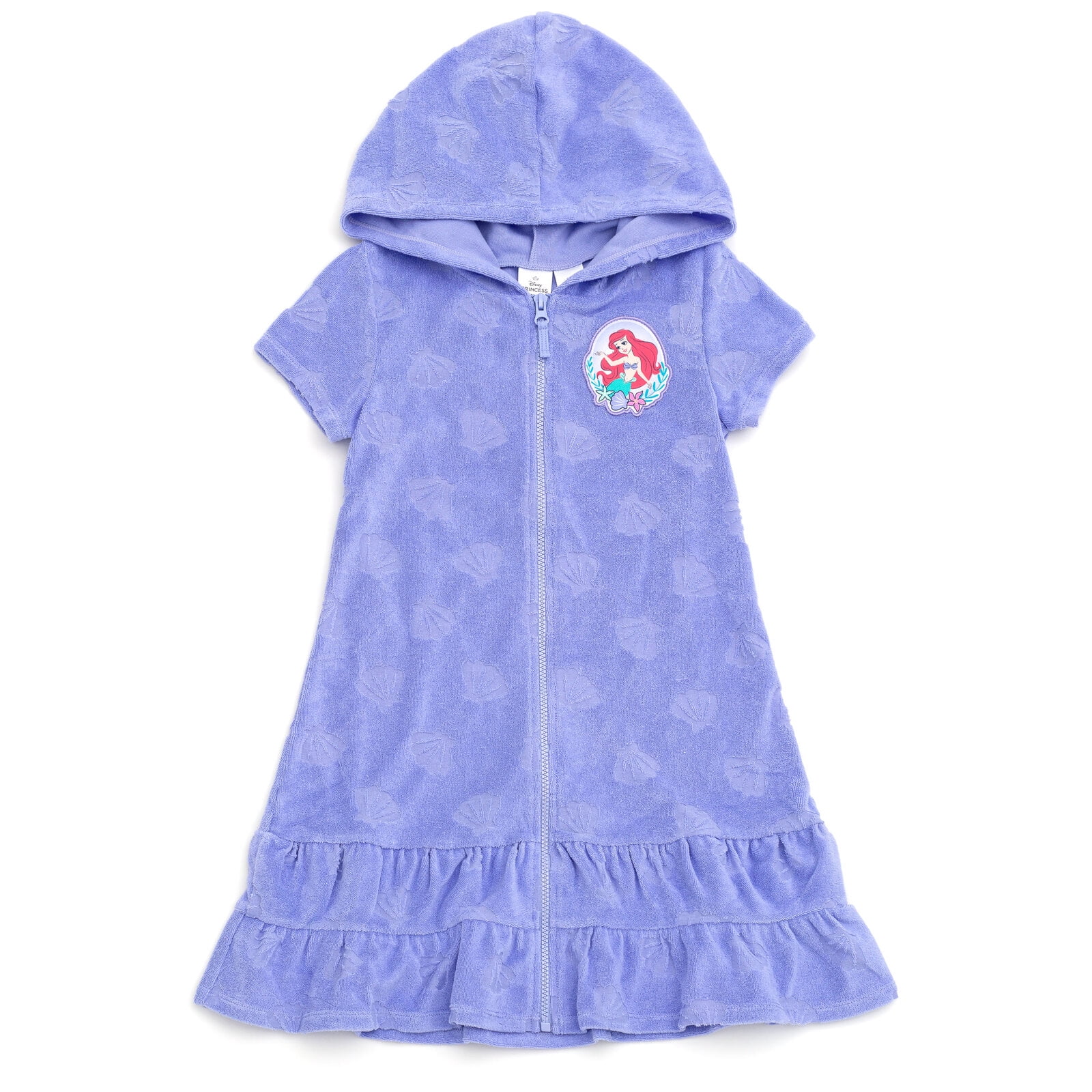 Disney Princess Ariel Loop Terry Cloth Hooded Zip Up Swim Cover Up ...