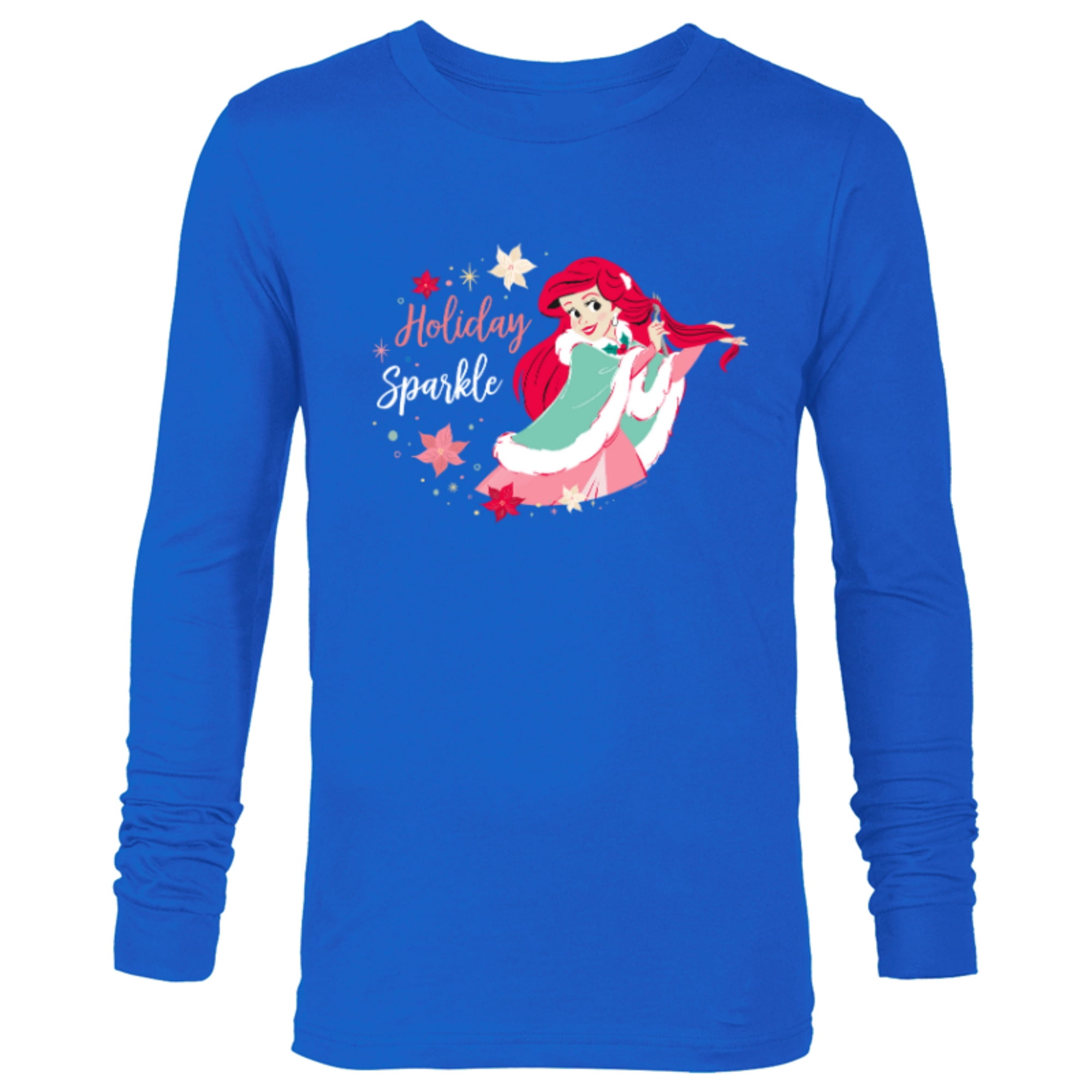 Disney Princess Ariel Mermaid Christmas Holiday Sparkle - Long Sleeve T ...