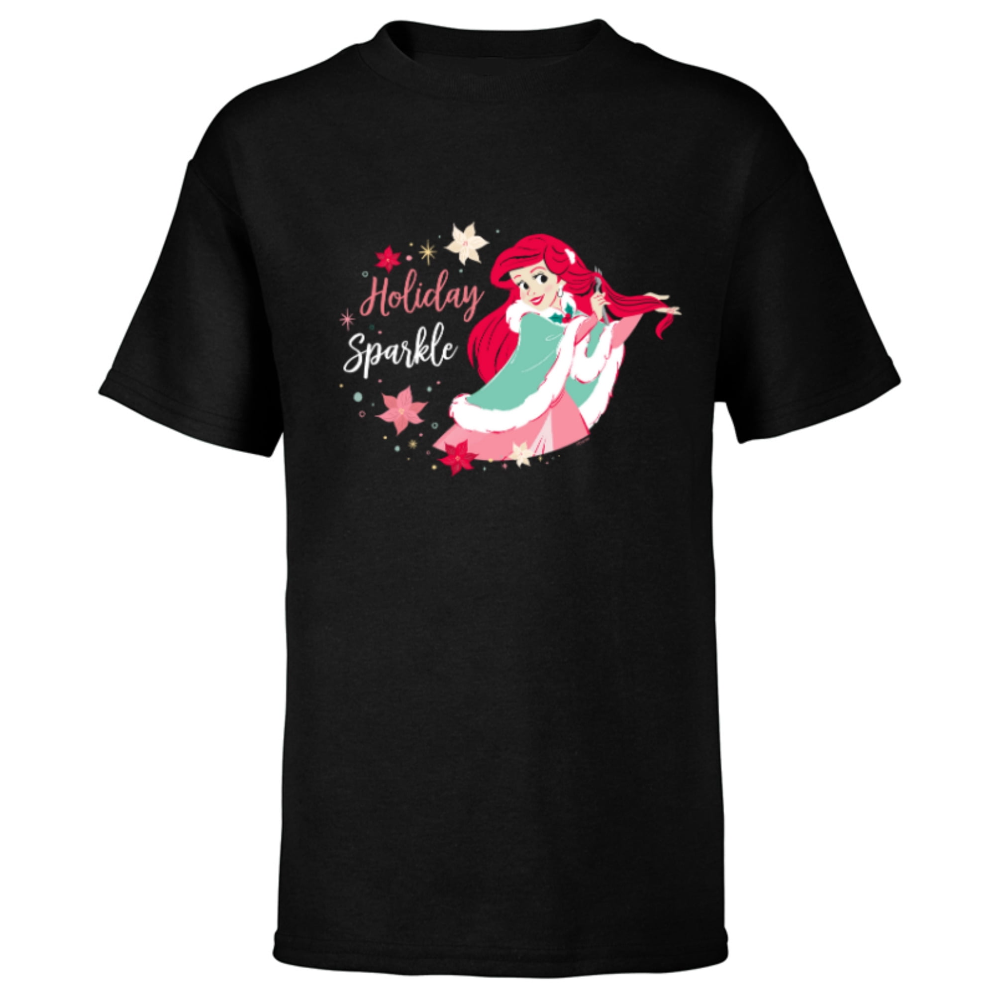 Disney Princess Ariel Mermaid Christmas Holiday Sparkle - Short Sleeve ...
