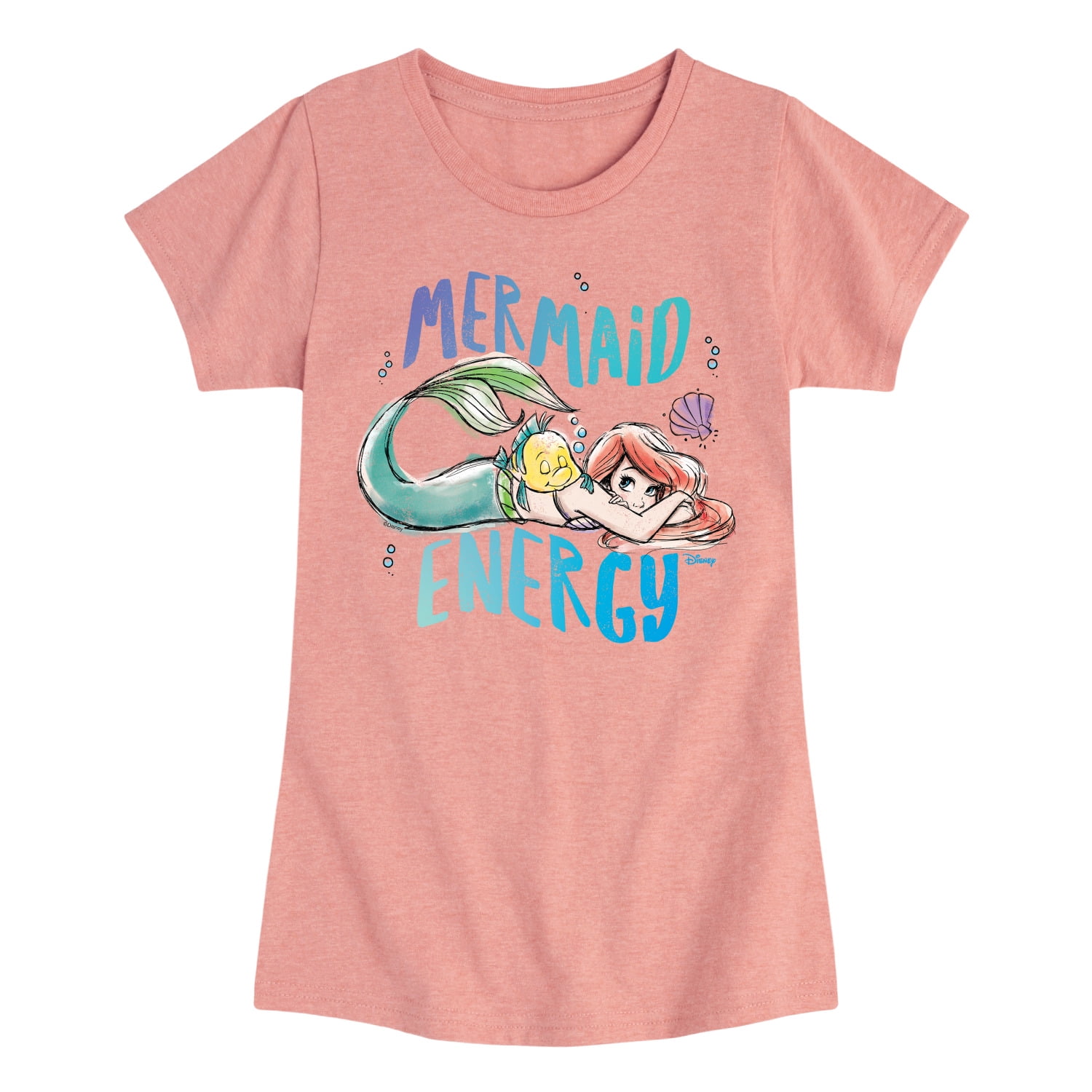 Disney Princess - Ariel Mermaid Energy - Toddler & Youth Girls Short ...