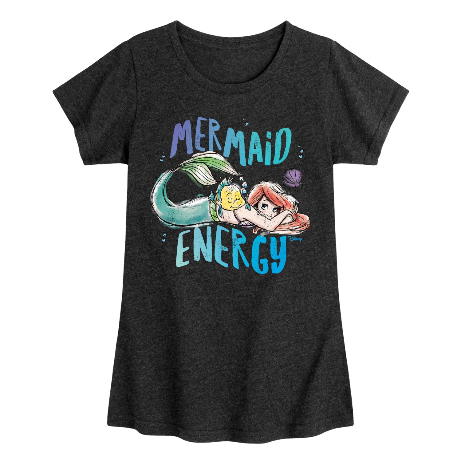Disney Princess - Ariel Mermaid Energy - Toddler & Youth Girls Short ...