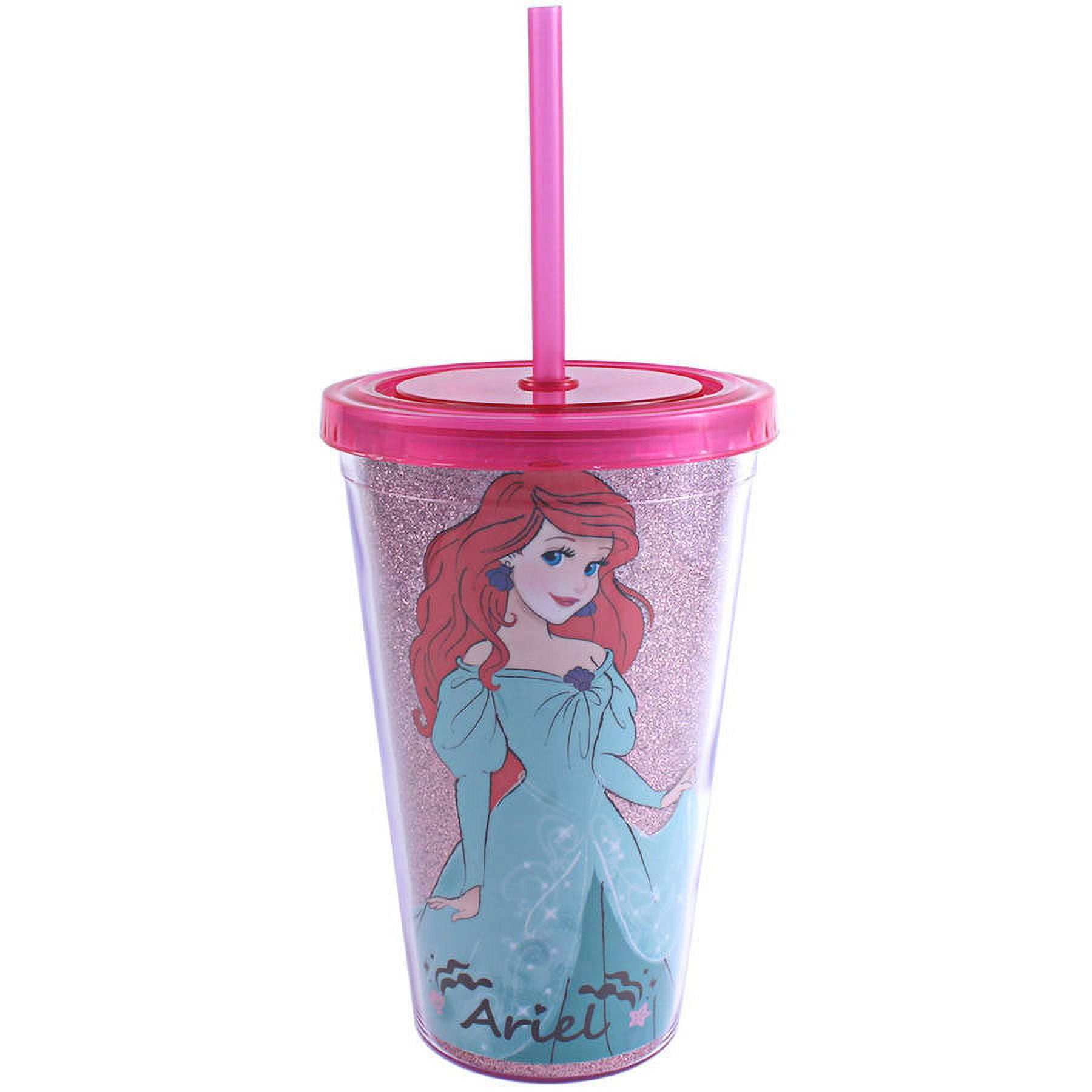 Disney Princess Ariel Pink Glitter Cold Cup - Walmart.com