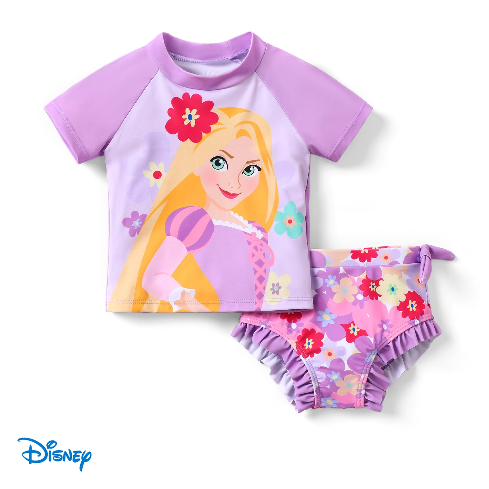 Disney Princess Toddler Girls Bathing Suit: Ariel, Rapunzel, Tiana 2 ...