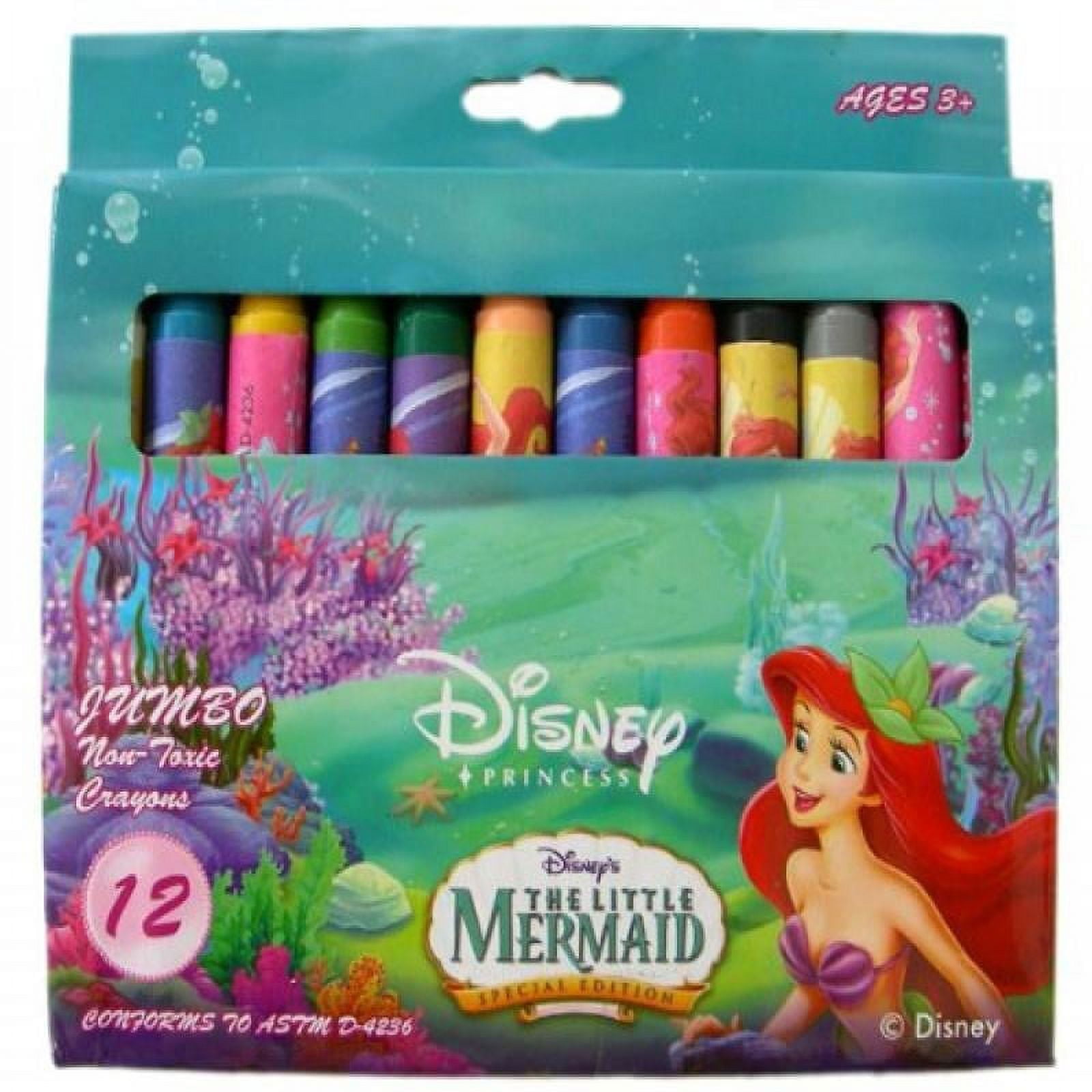 Disney Princess Ariel The Little Mermaid 12pk Crayons - Walmart.com