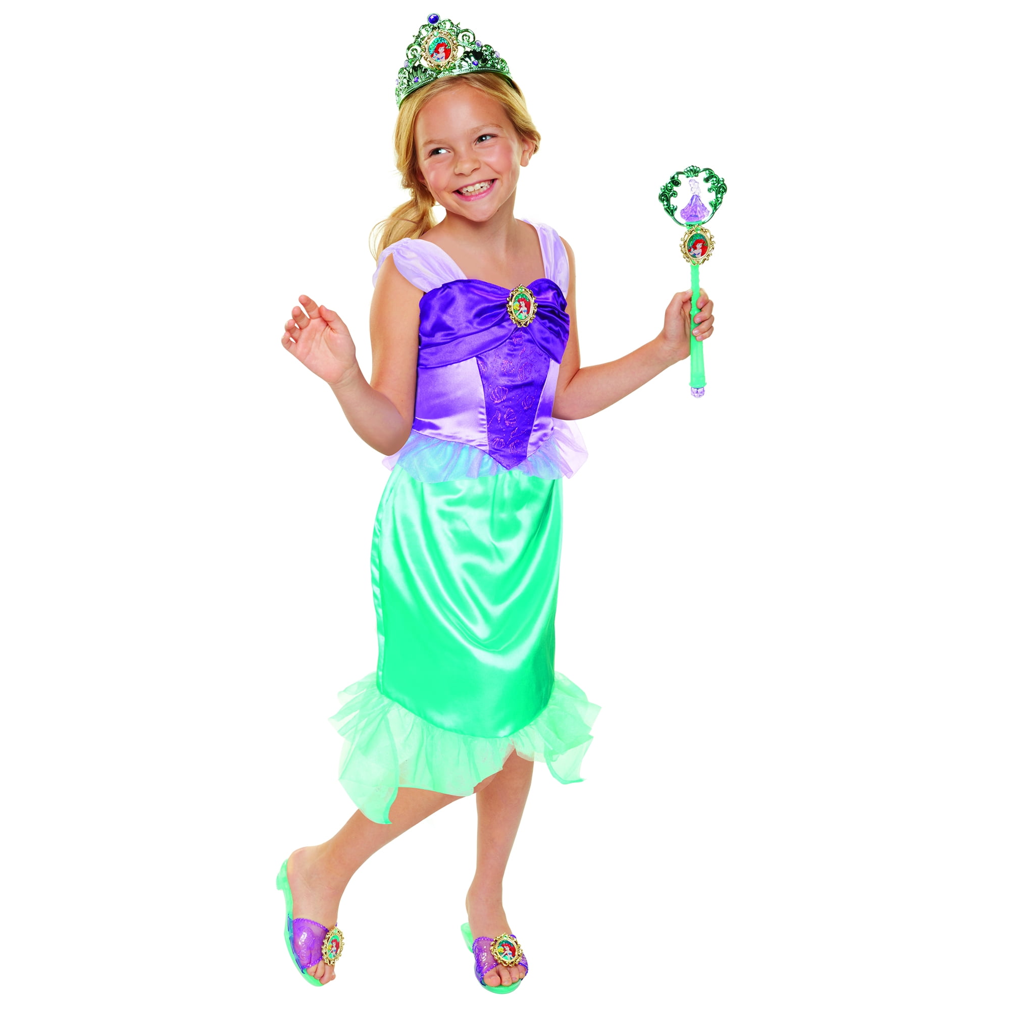 Disney Princess Ariel Tiara to Toe Dress Up Set includes wand, tiara ...