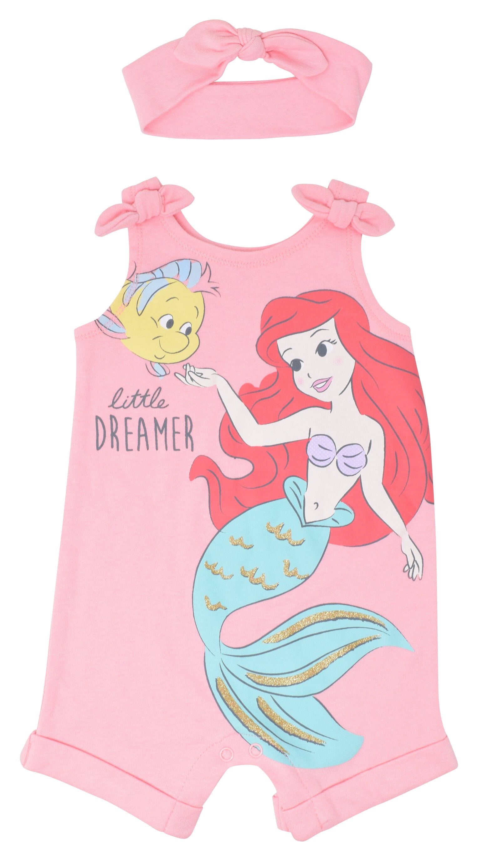 Disney Princess Ariel Toddler Girls Romper and Headband Newborn to ...
