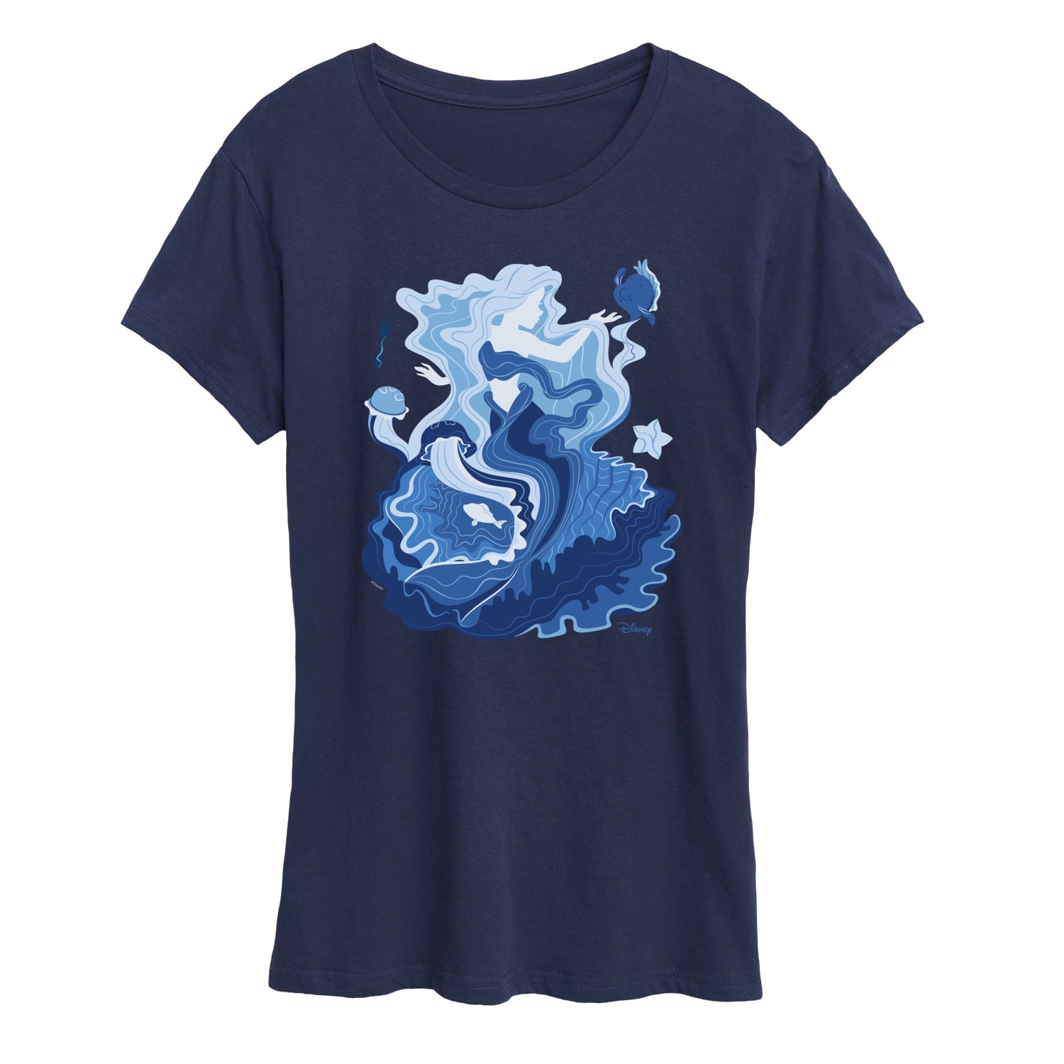 Disney Princess - Ariel Water Queen - Women's Short Sleeve Graphic T ...