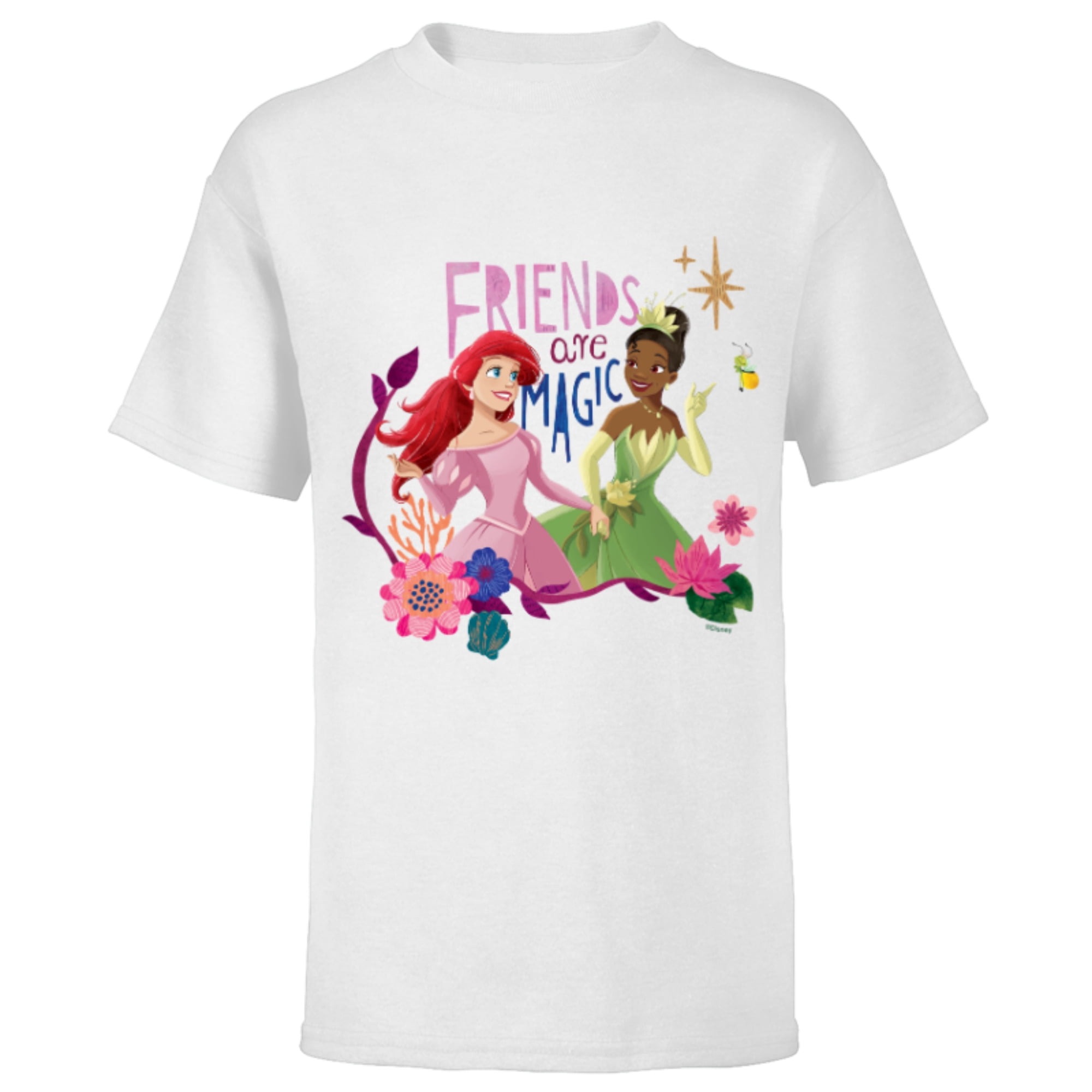 Disney Princess Ariel and Tiana Friends are Magic - Short Sleeve T ...