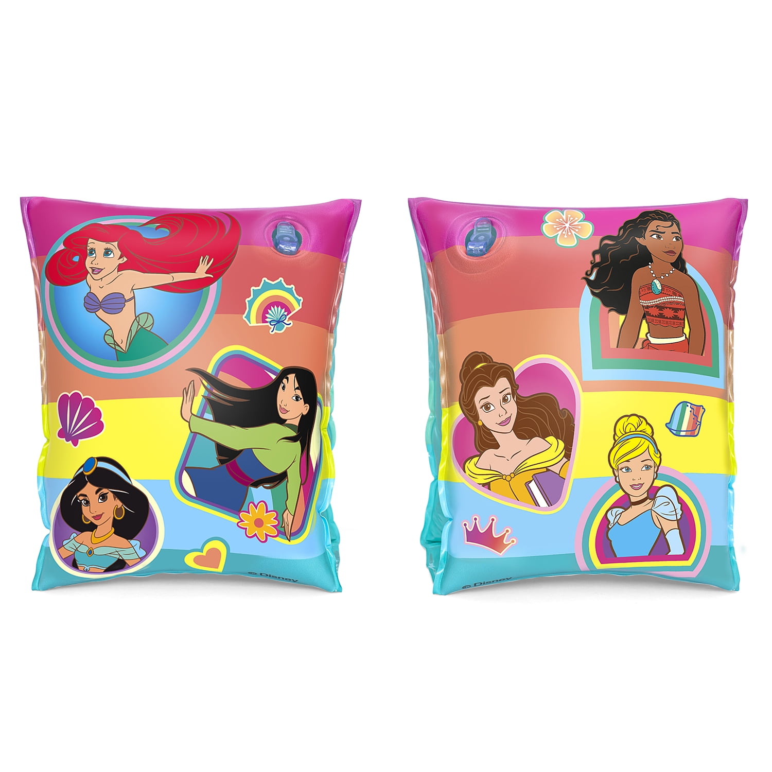 Bestway Disney Princess Arm Bands Swimmies Support Children Inflatable ...
