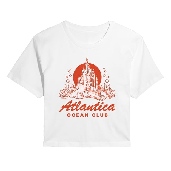 Disney Princess - Atlantica Ocean Club - Juniors Cropped Graphic T ...